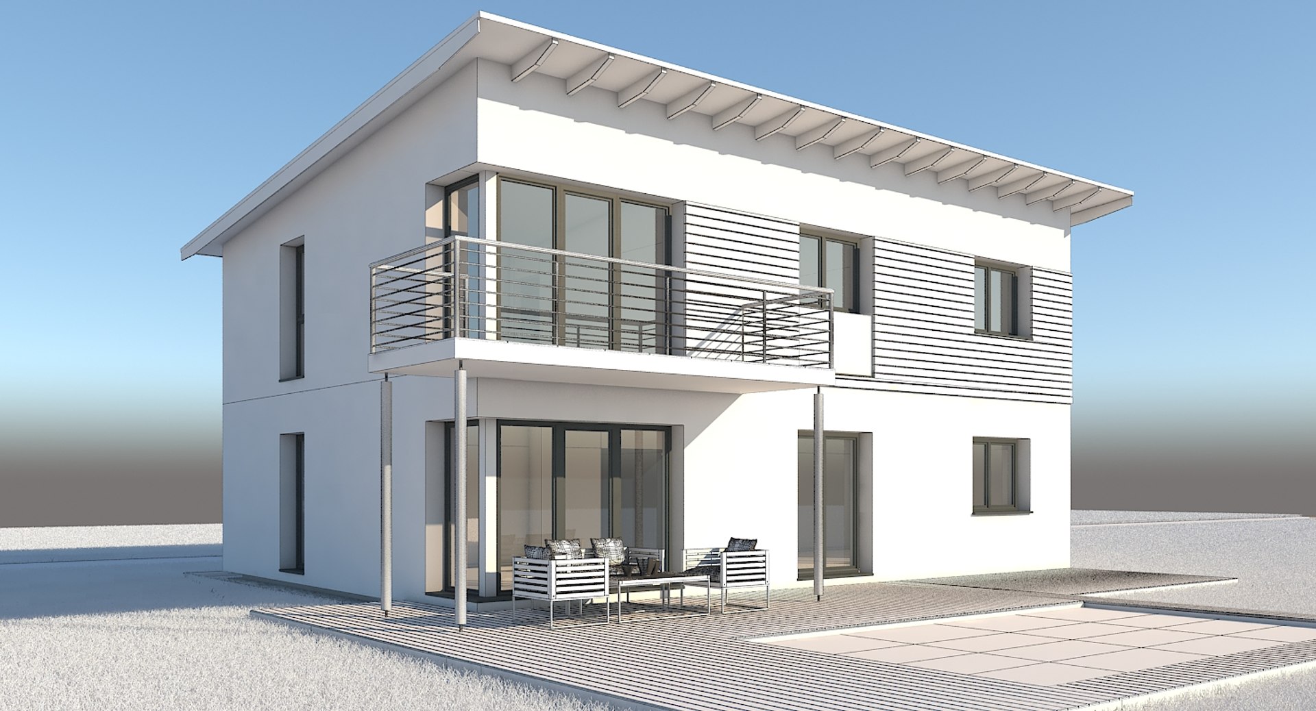3d Modern Single Family Home