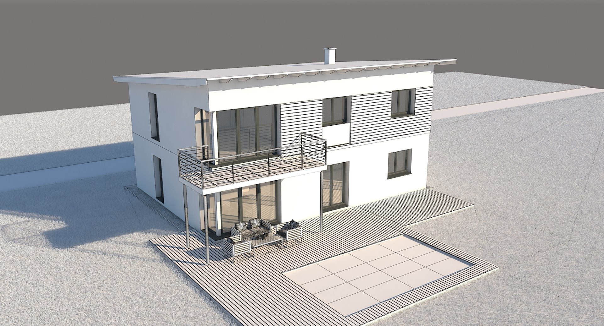 3d Modern Single Family Home