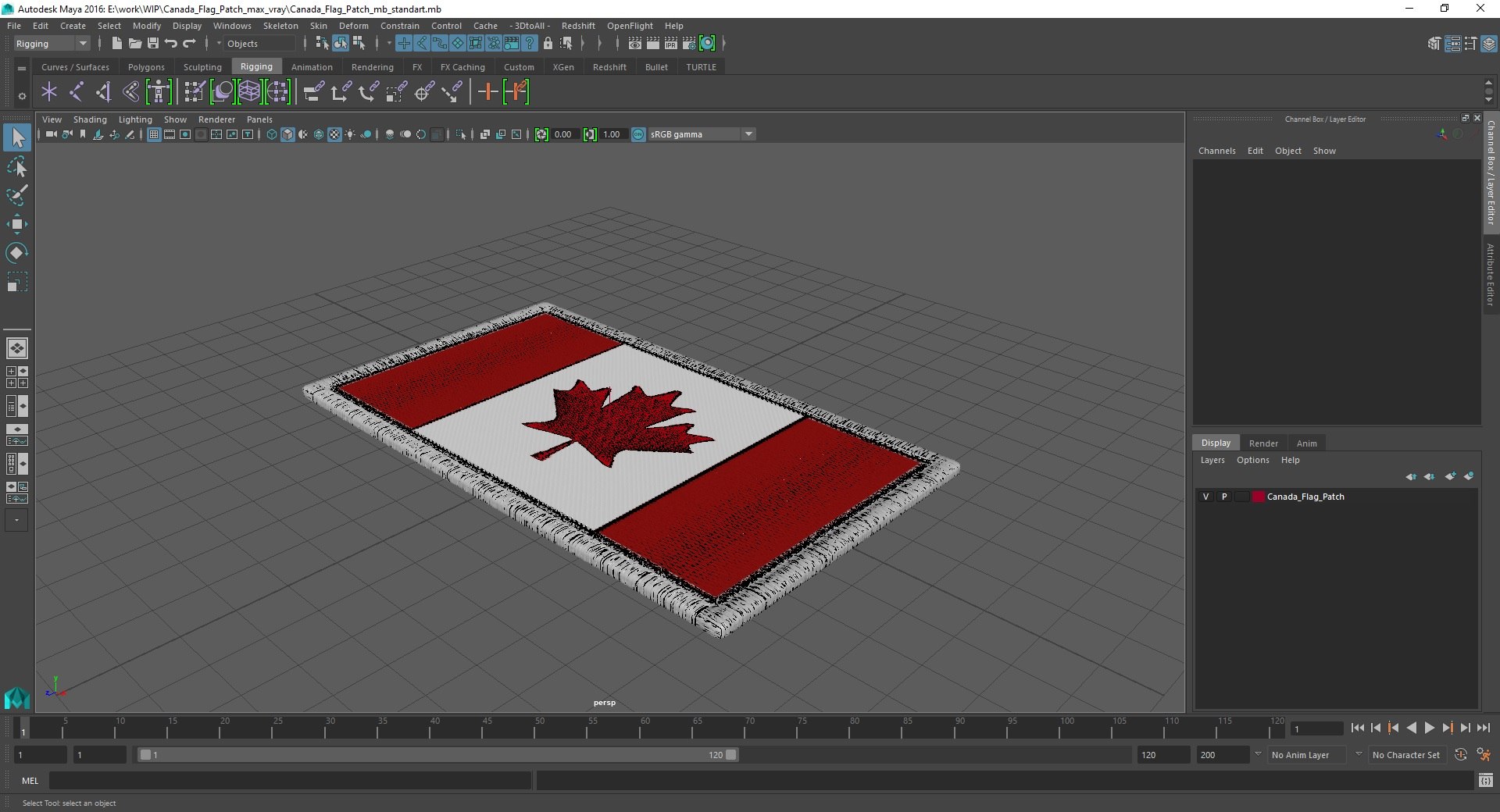 Canada Flag Patch 3D Model - TurboSquid 2202007