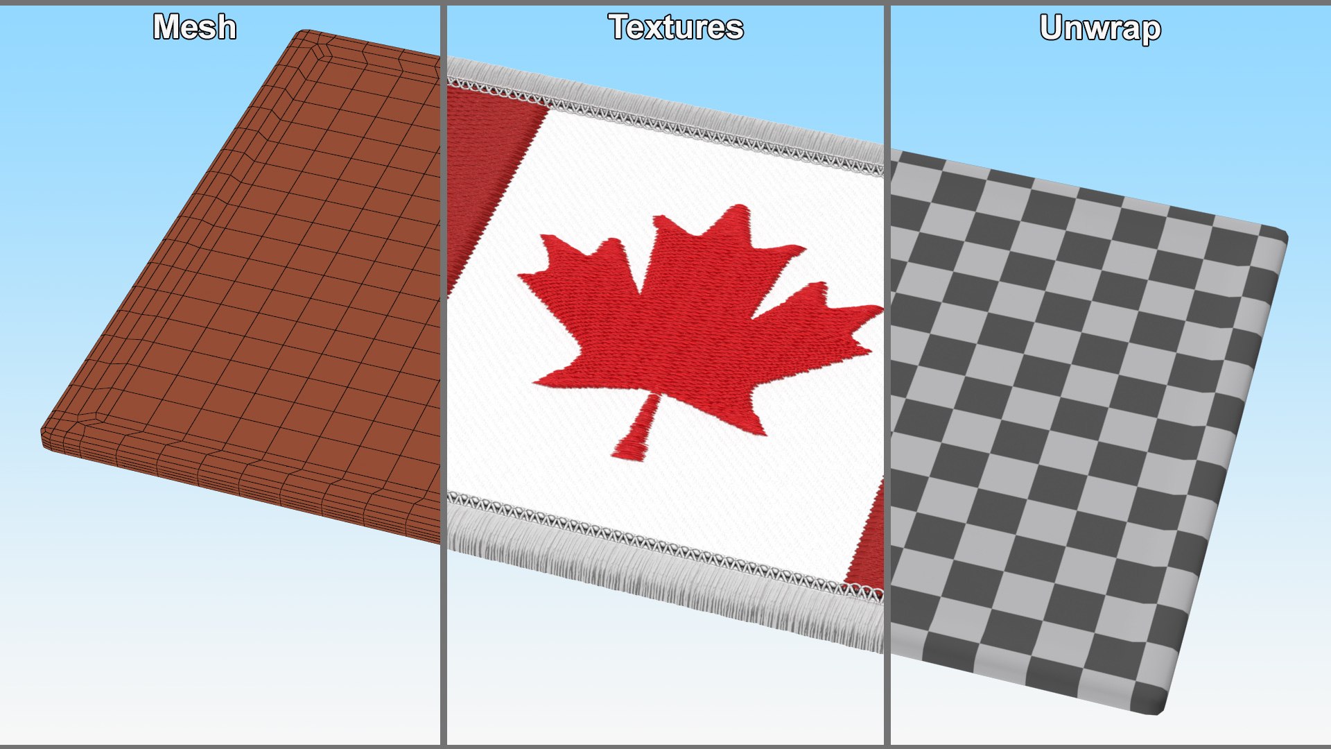 Canada Flag Patch 3D Model - TurboSquid 2202007