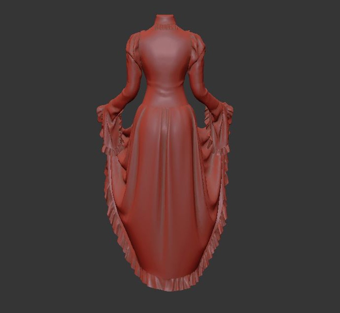 3D Model Vintage Lace Dress - TurboSquid 1906730