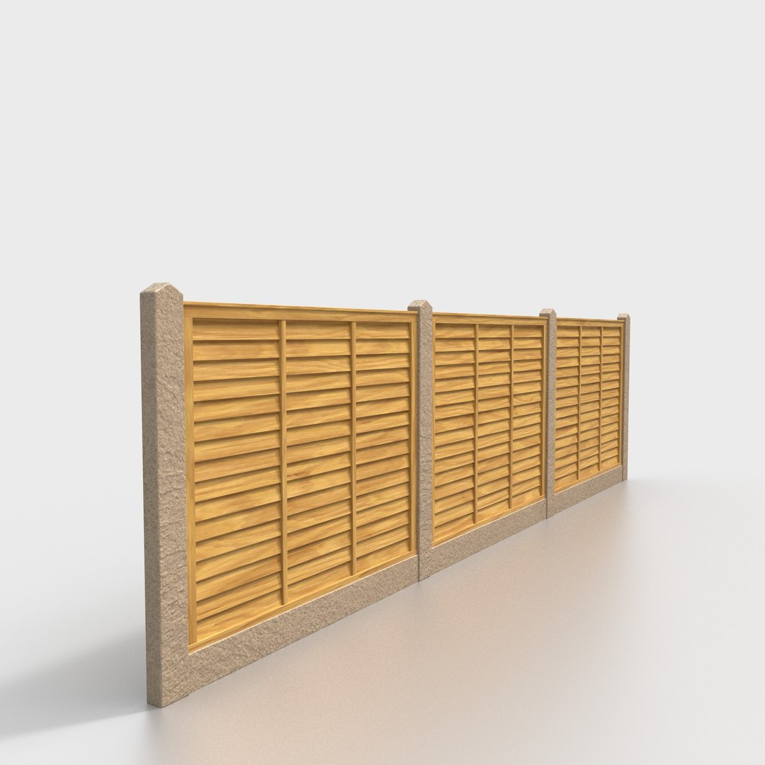 3D Garden Fence Model - TurboSquid 2418641