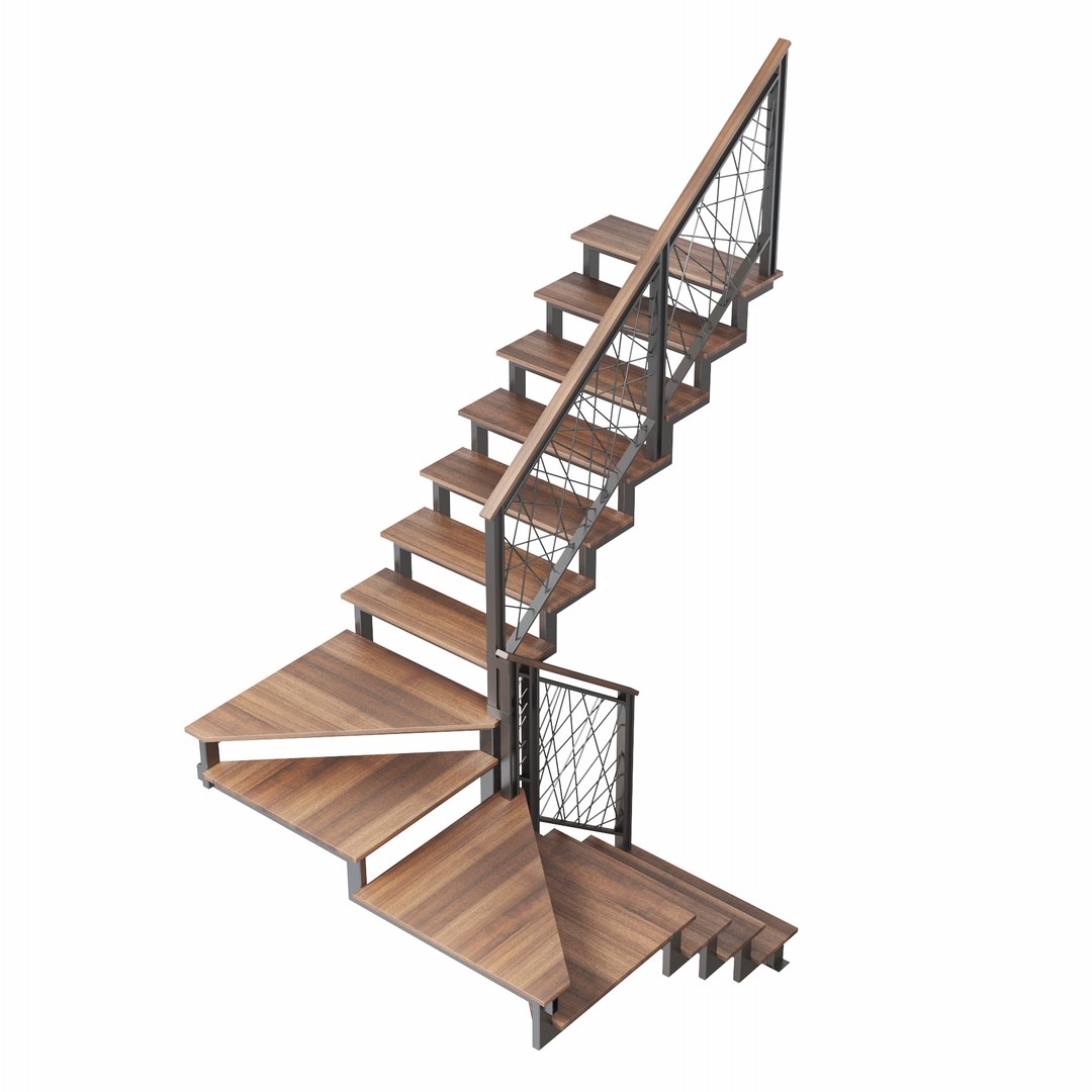 Loft Stairs 3D - TurboSquid 2298483