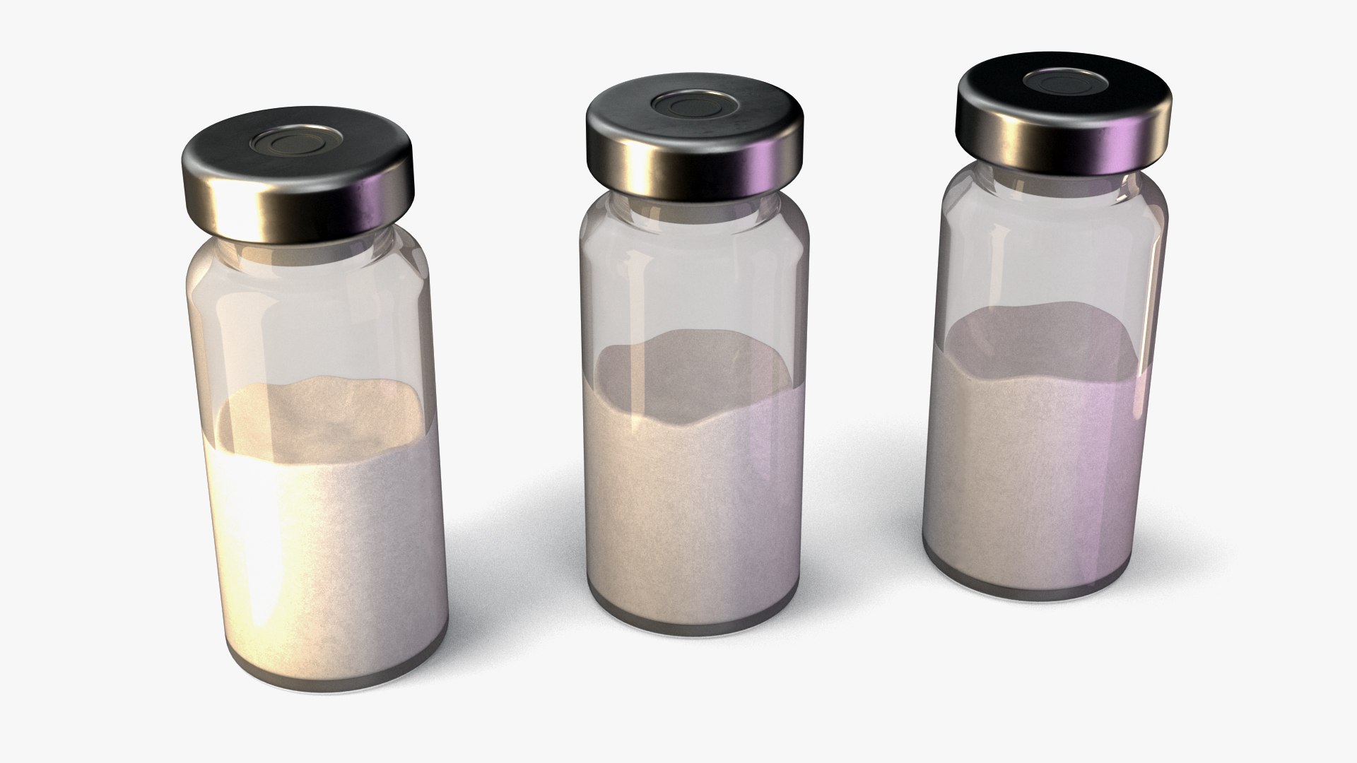 3D Model Sterile Serum Vial With Powder - TurboSquid 2262348