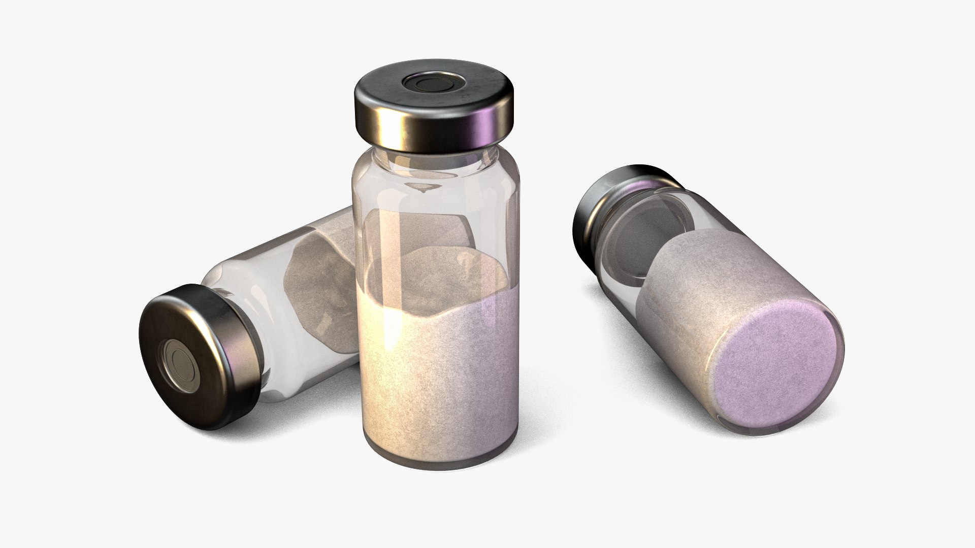 3D Model Sterile Serum Vial With Powder - TurboSquid 2262348