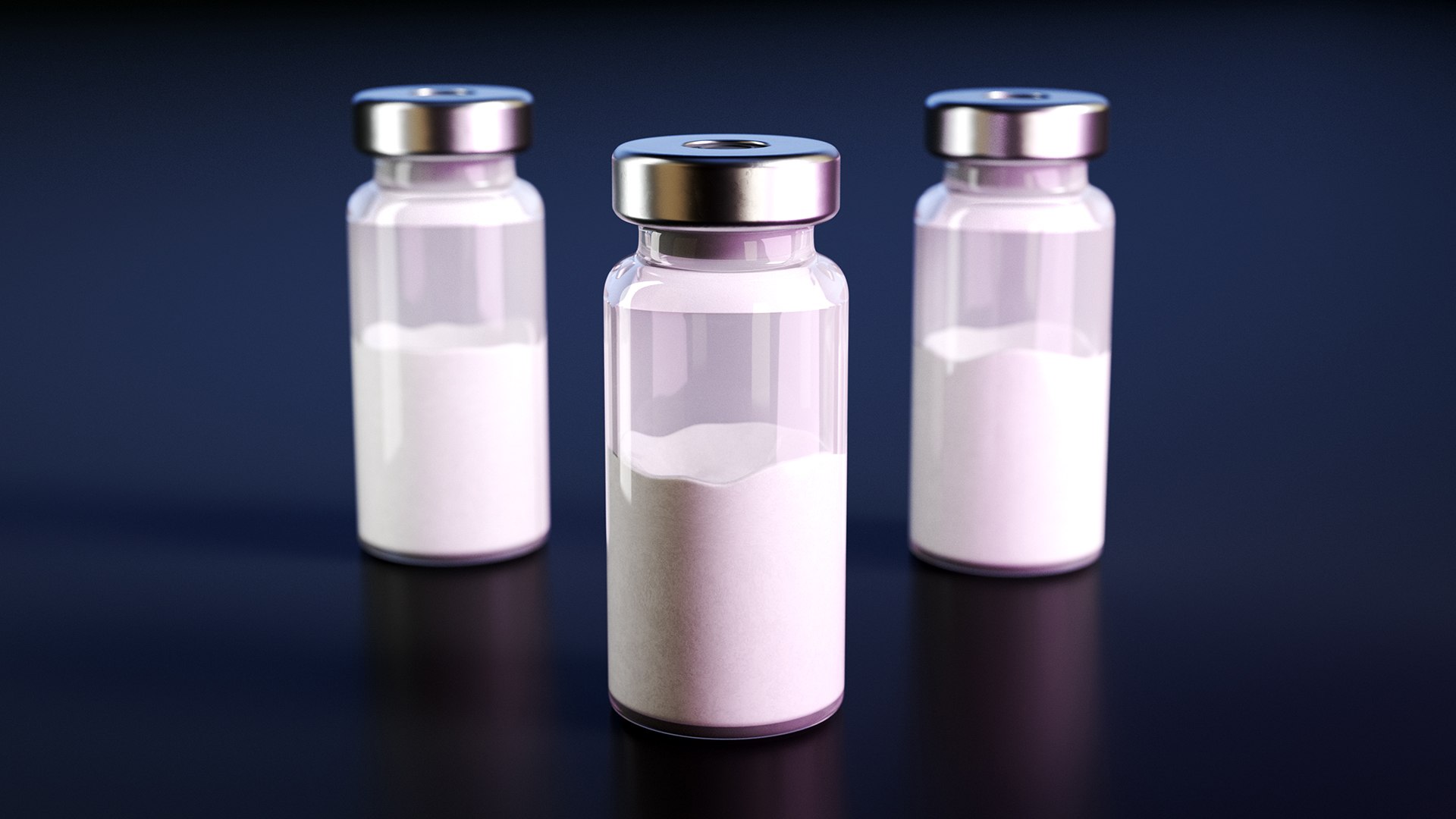 3D Model Sterile Serum Vial With Powder - TurboSquid 2262348