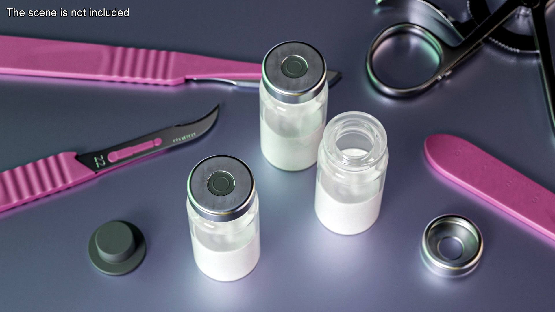3D Model Sterile Serum Vial With Powder - TurboSquid 2262348
