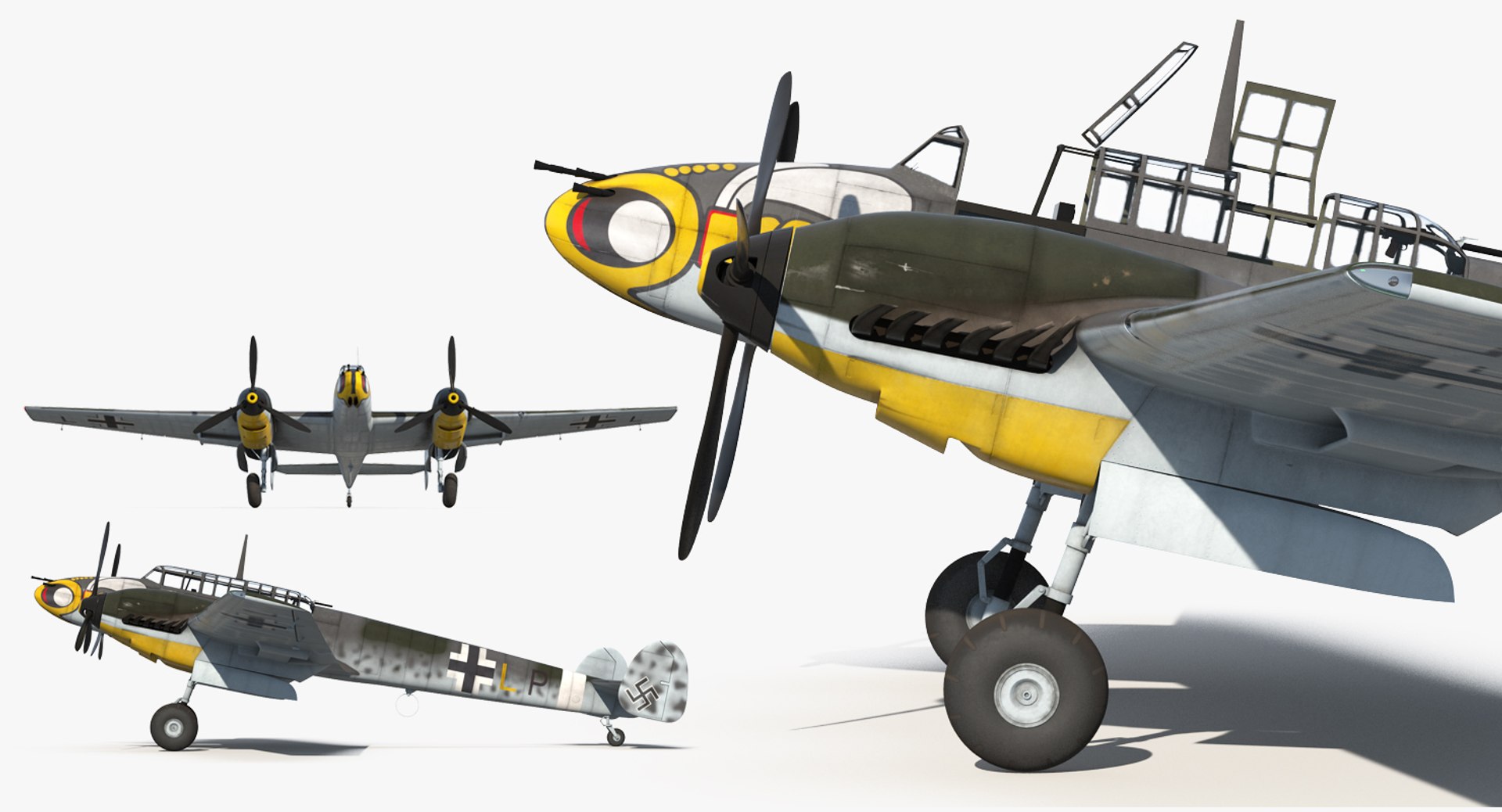 German wwii heavy fighter 3D model - TurboSquid 1171998