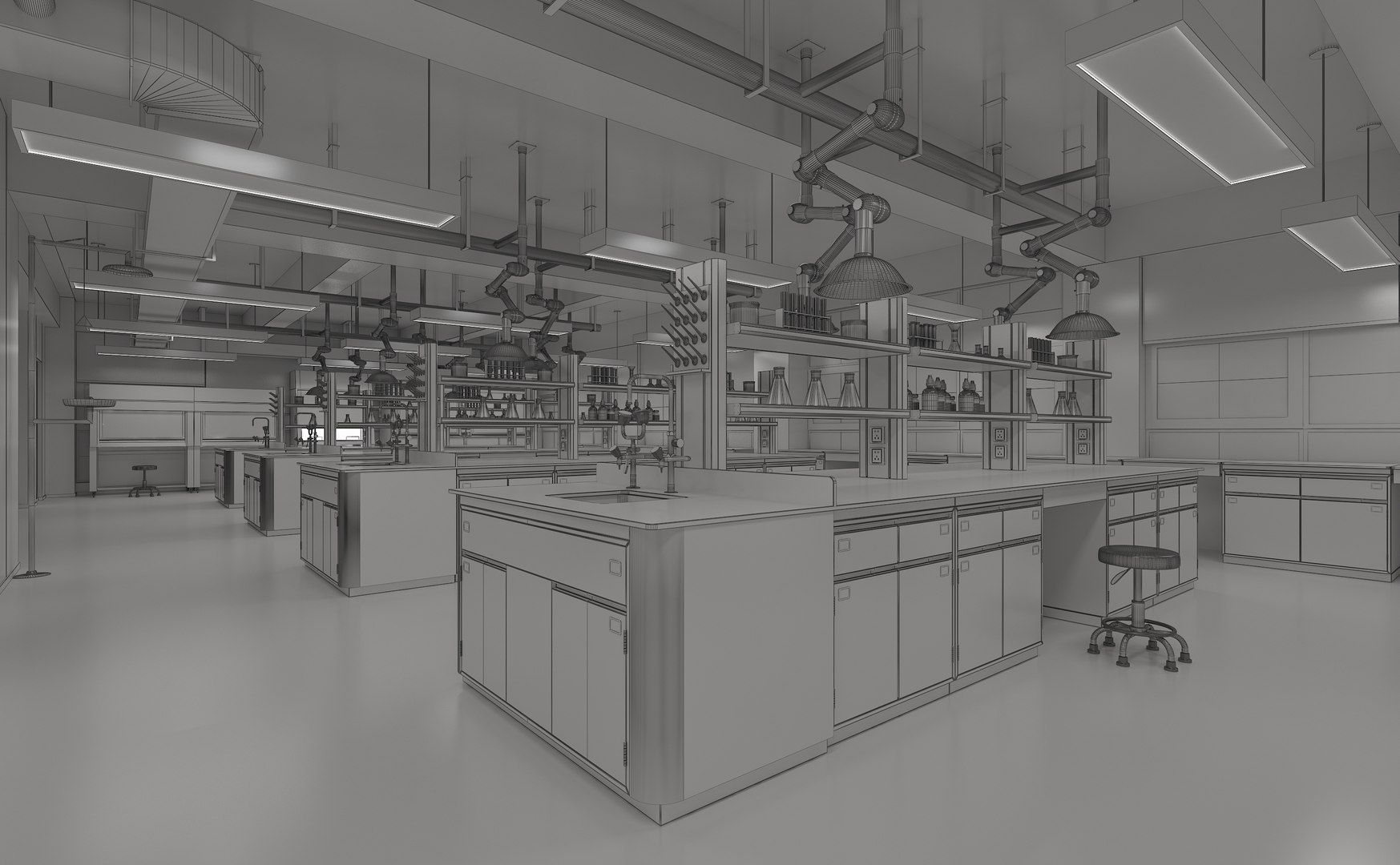Chemistry Laboratory 3D - TurboSquid 2280063