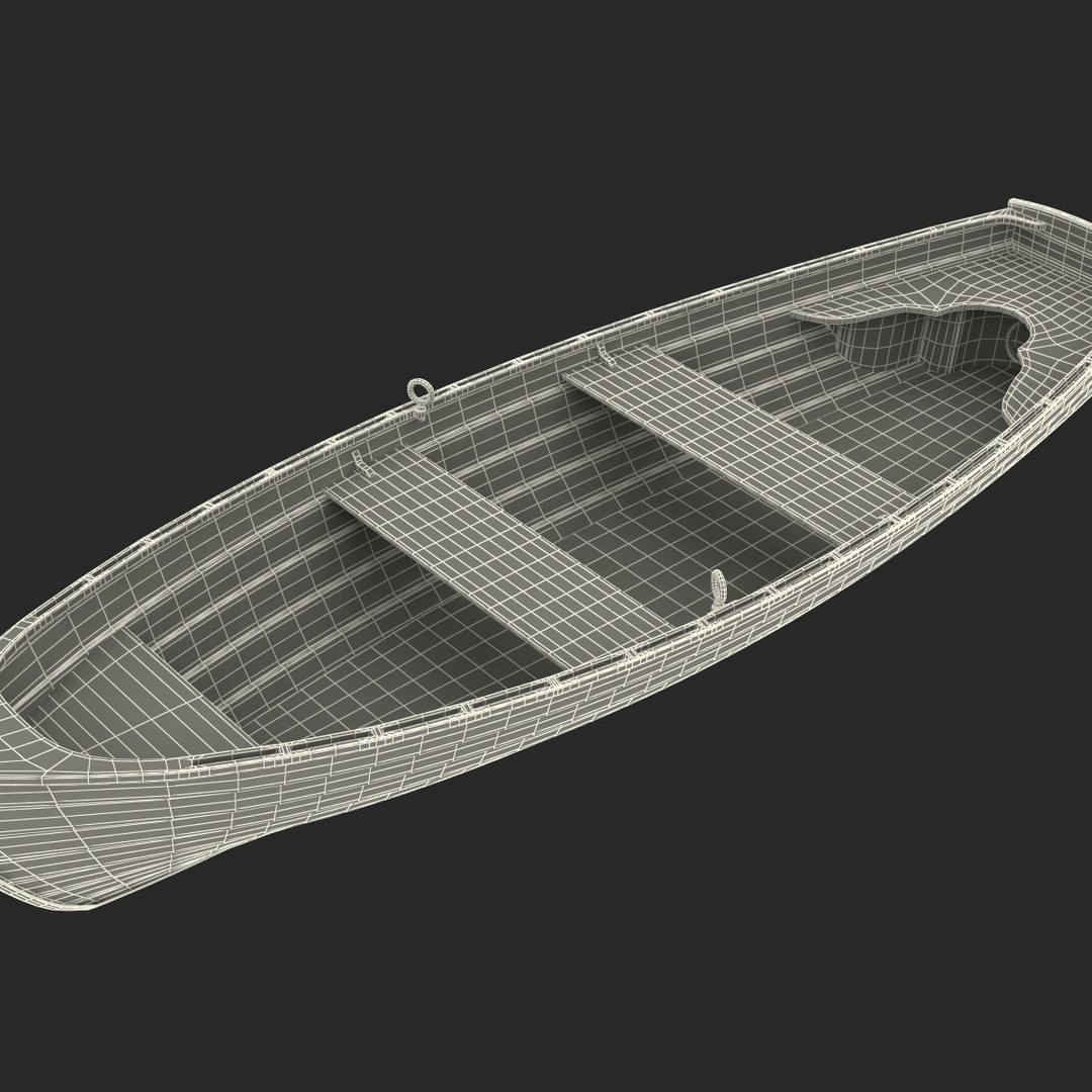 3d model of rowboat 4
