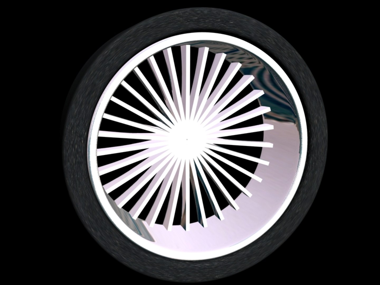 3d model spoke chrome wheels tyres