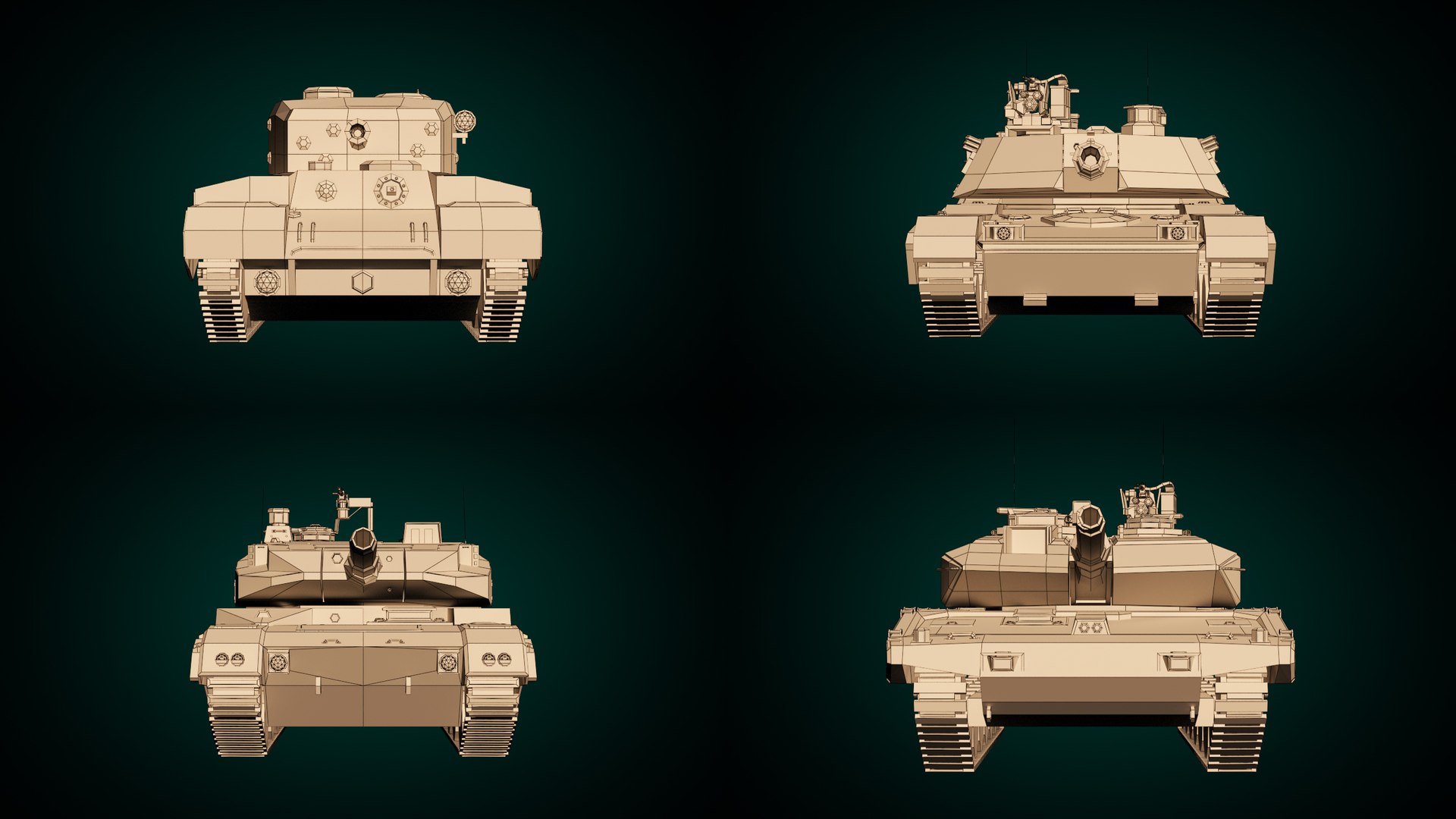 Tank 3D model - TurboSquid 1446591