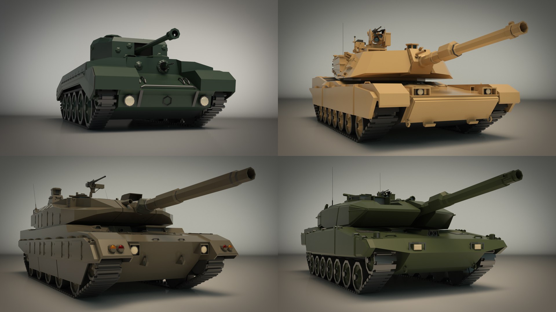 Tank 3D model - TurboSquid 1446591