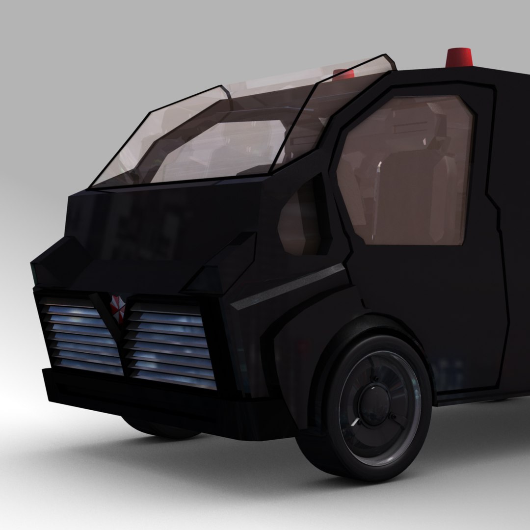 Maya Futuristic Fbi Police Van