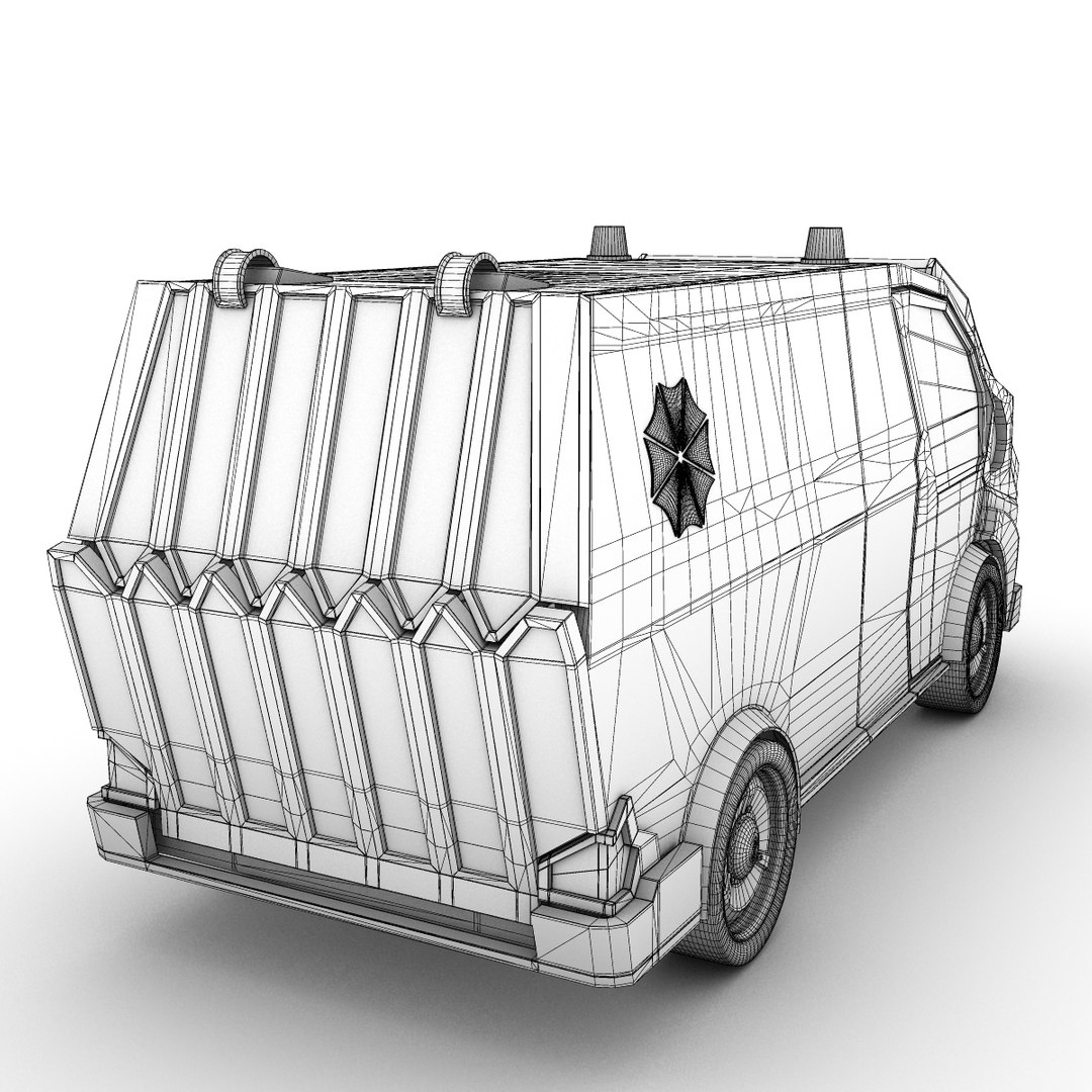 Maya Futuristic Fbi Police Van