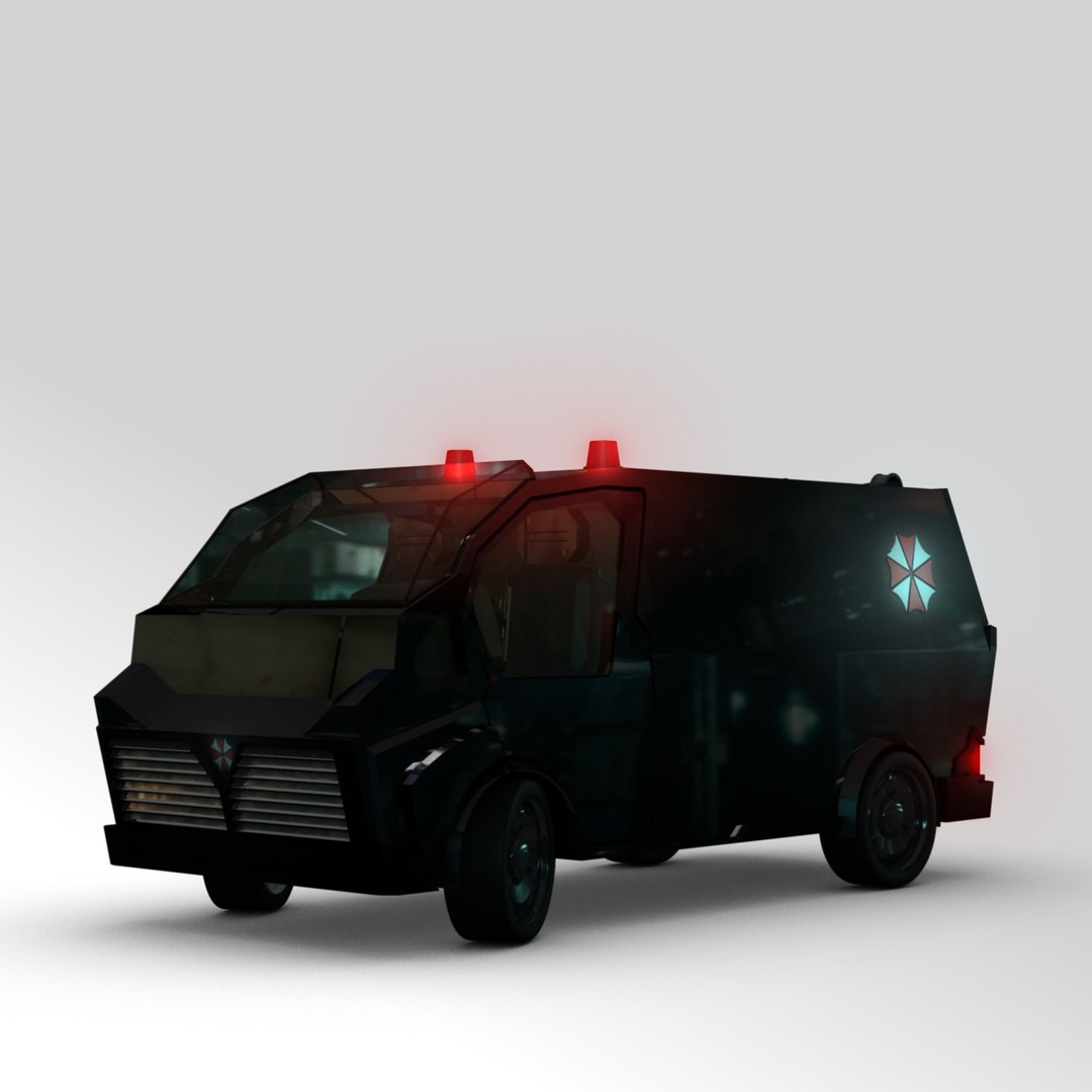 Maya Futuristic Fbi Police Van