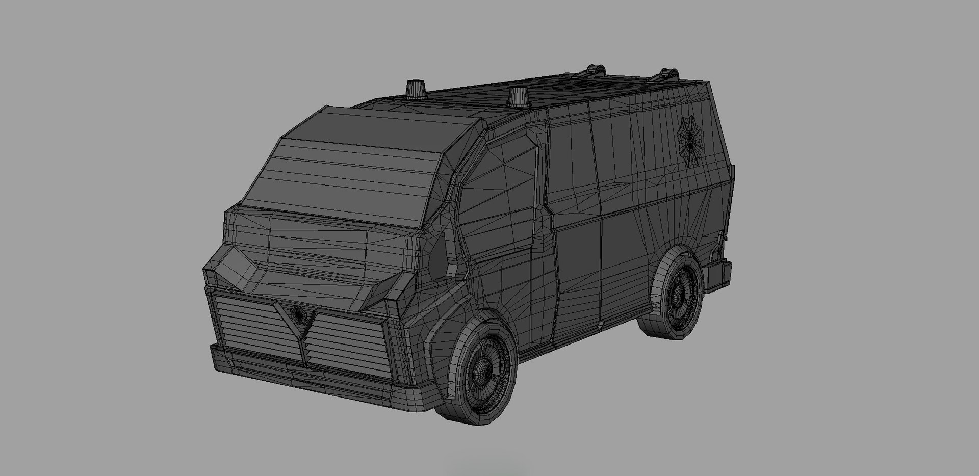 Maya Futuristic Fbi Police Van