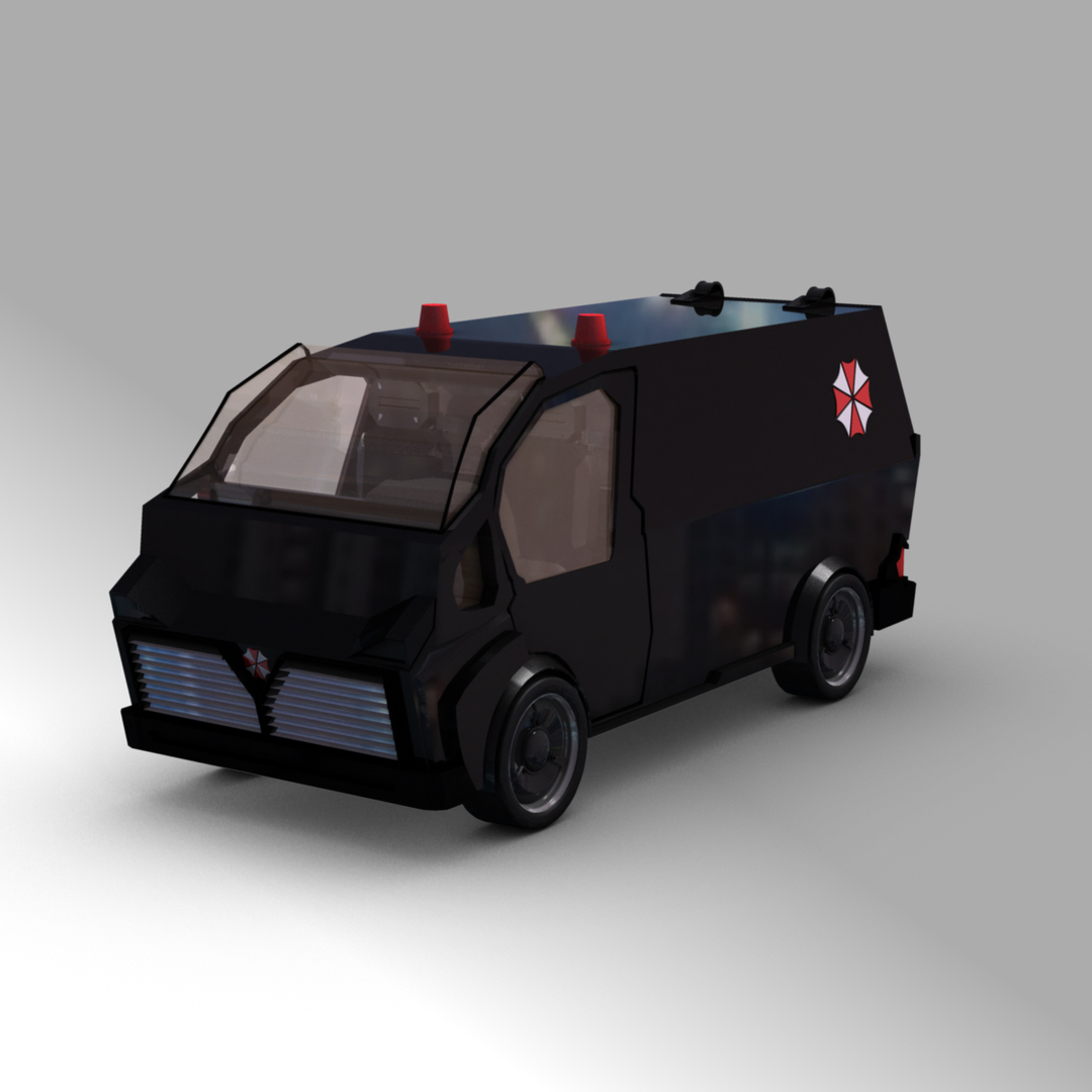 Maya Futuristic Fbi Police Van