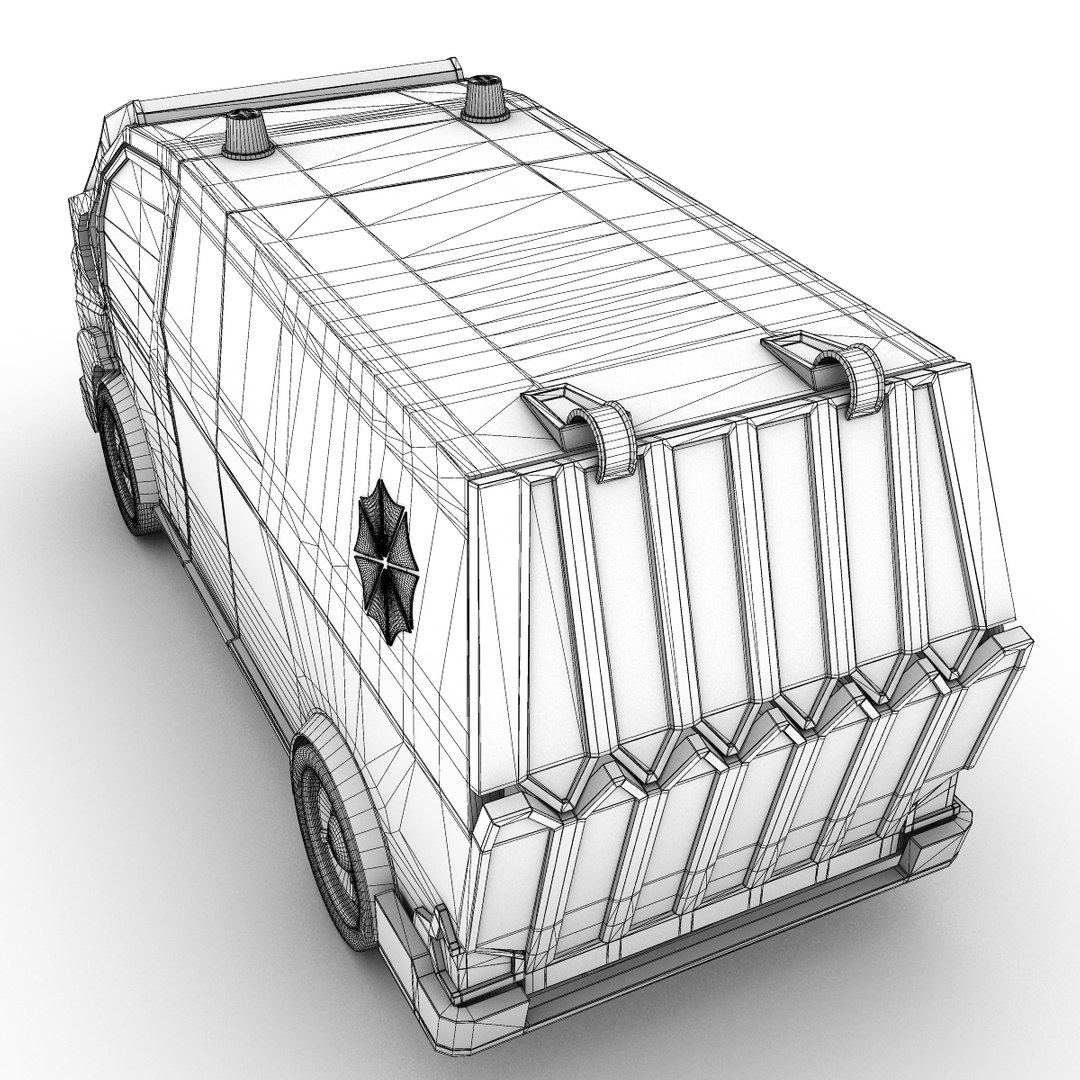 Maya Futuristic Fbi Police Van