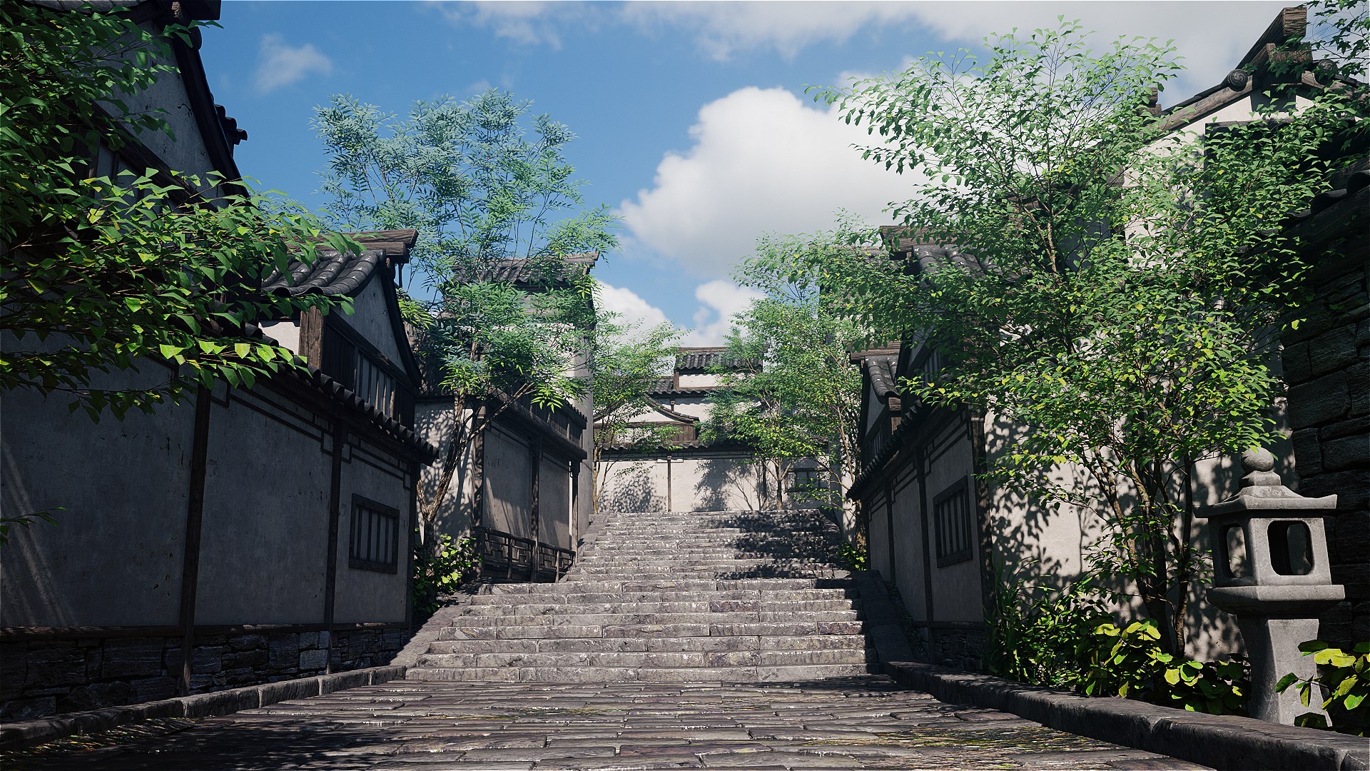3D Ancient Chinese Forest Path Scene - TurboSquid 2373389