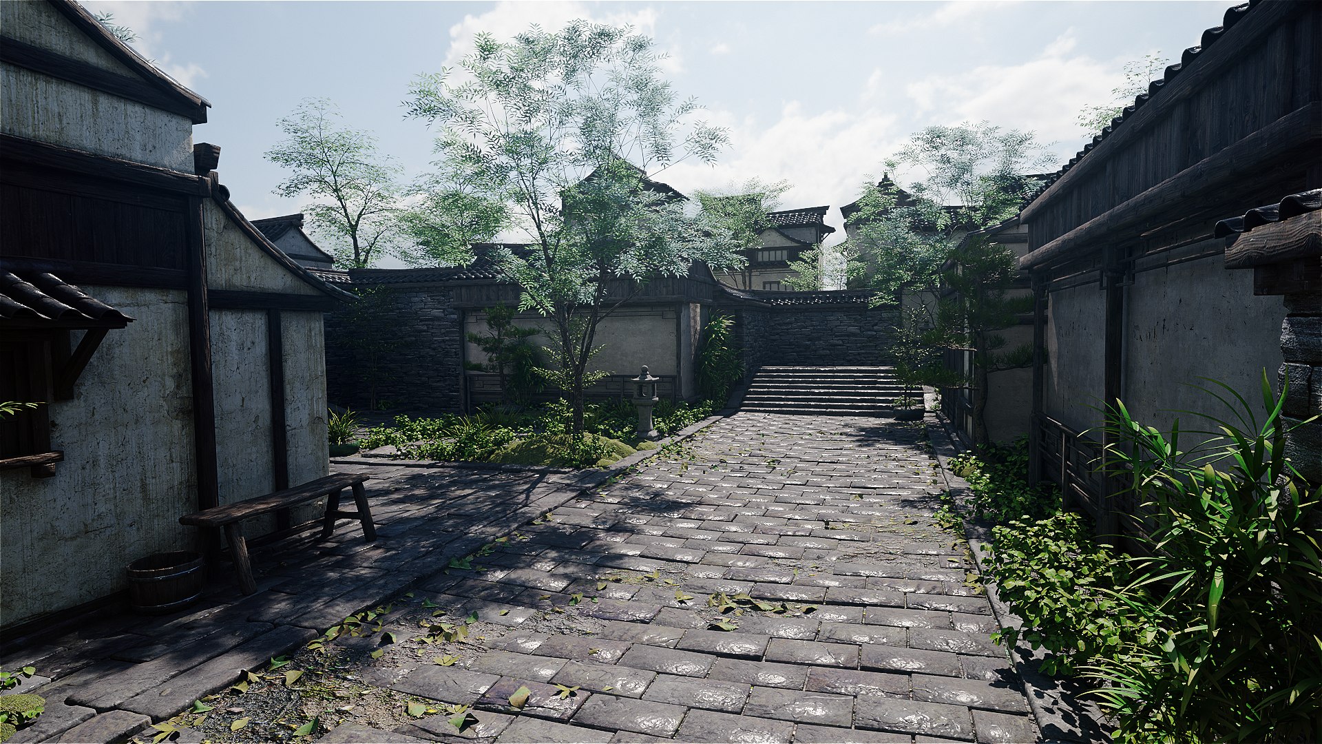 3D Ancient Chinese Forest Path Scene - TurboSquid 2373389