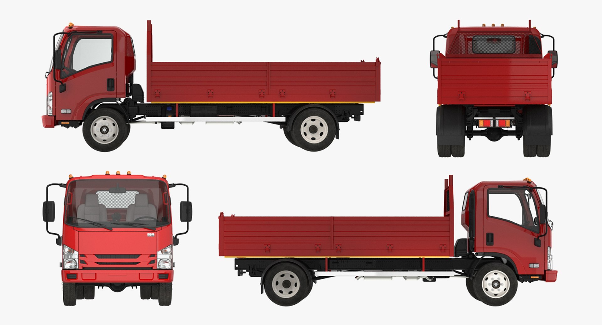 3D Dropside Truck Generic Simple Model - TurboSquid 1247812