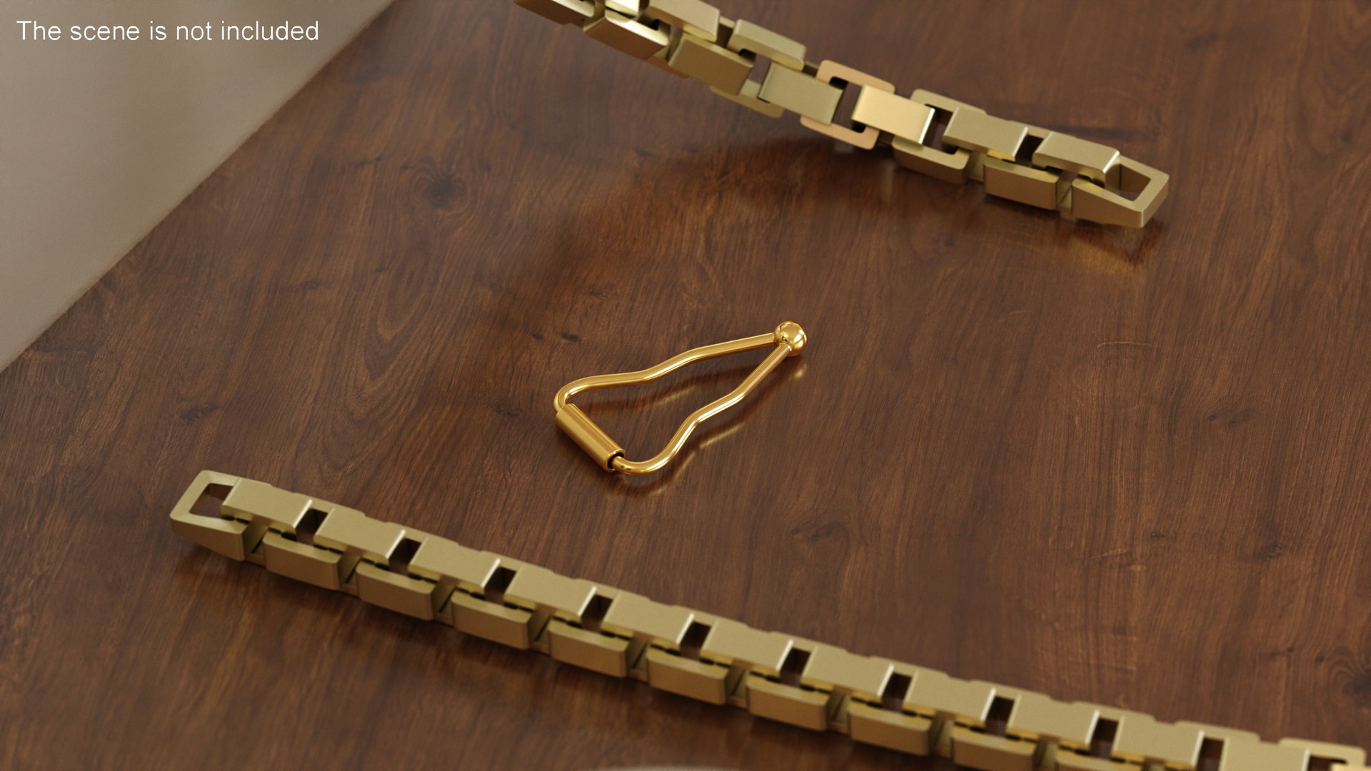 Clasp Figure Eight Safety Gold 3D Model - TurboSquid 2121868