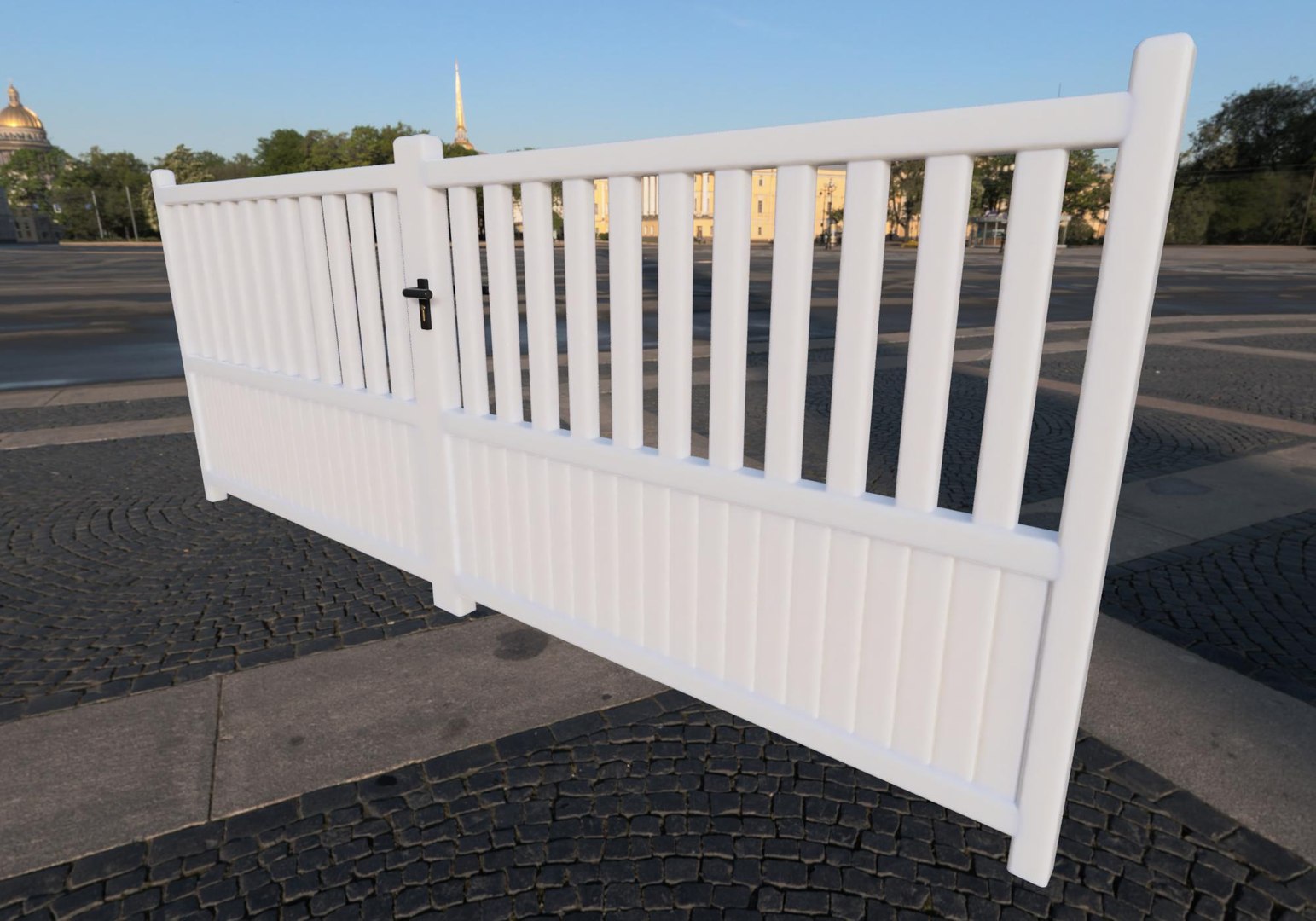 3D White Gate For House - TurboSquid 1964885