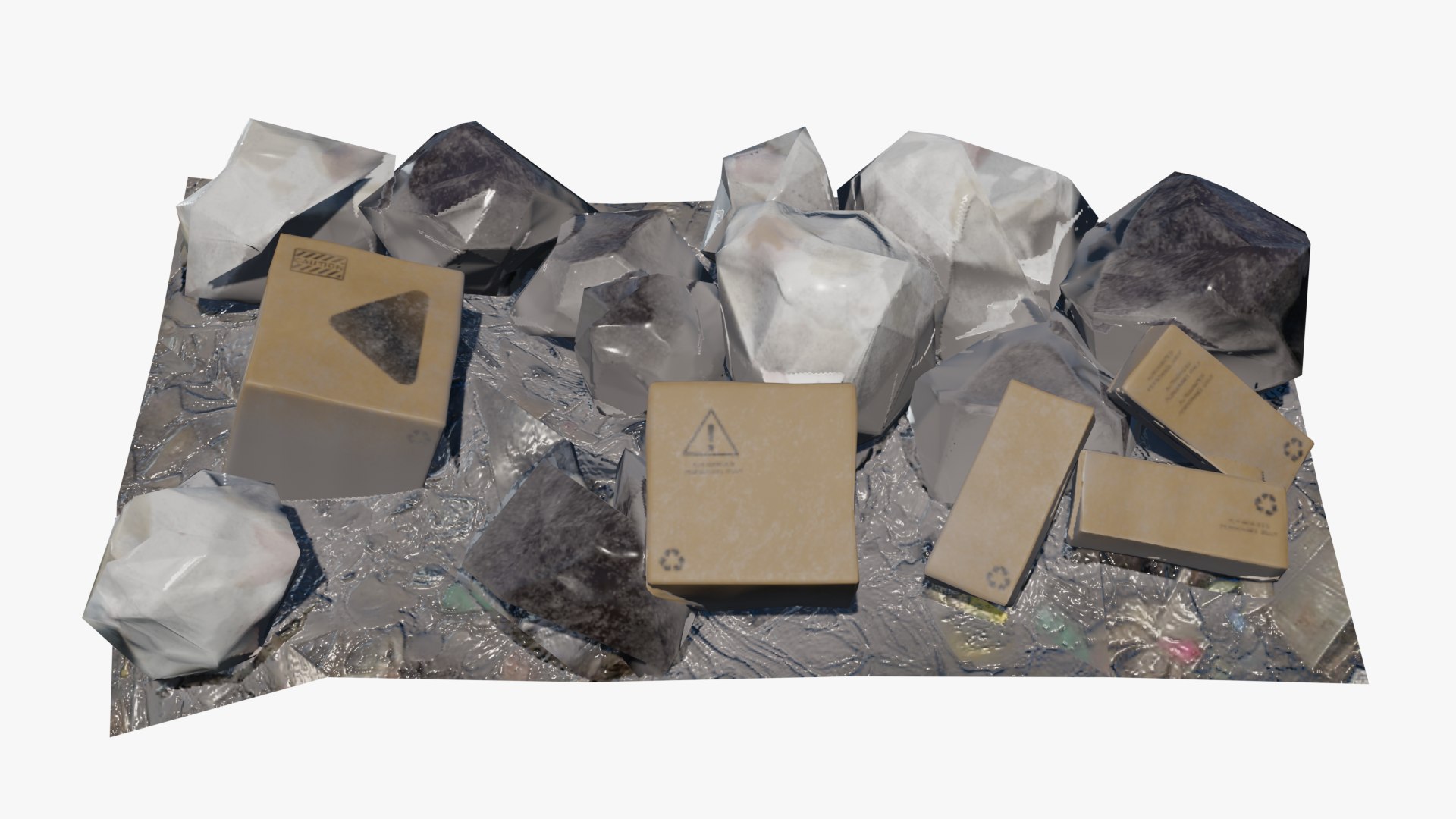3D Model American Alley Dumpster Set - TurboSquid 2312948