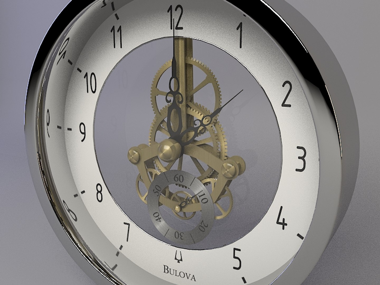bulova wall clock 3d model