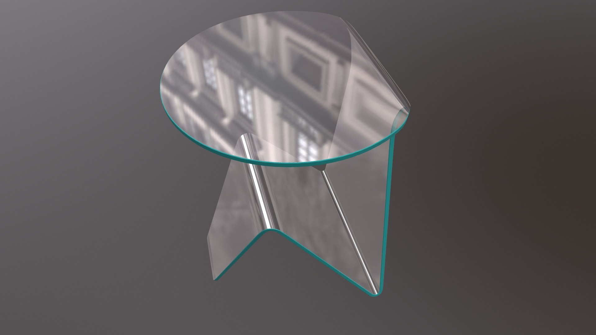 Glass Table 3D - TurboSquid 1928968