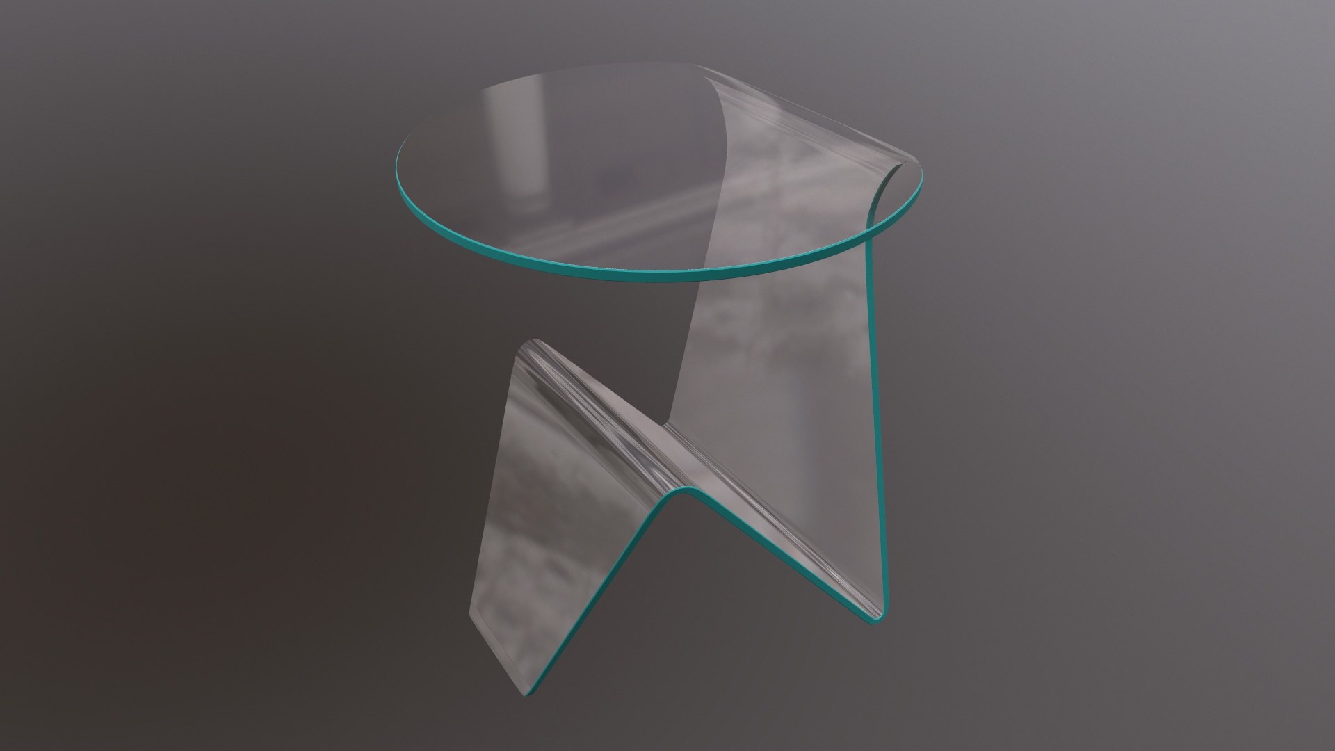 Glass Table 3D - TurboSquid 1928968