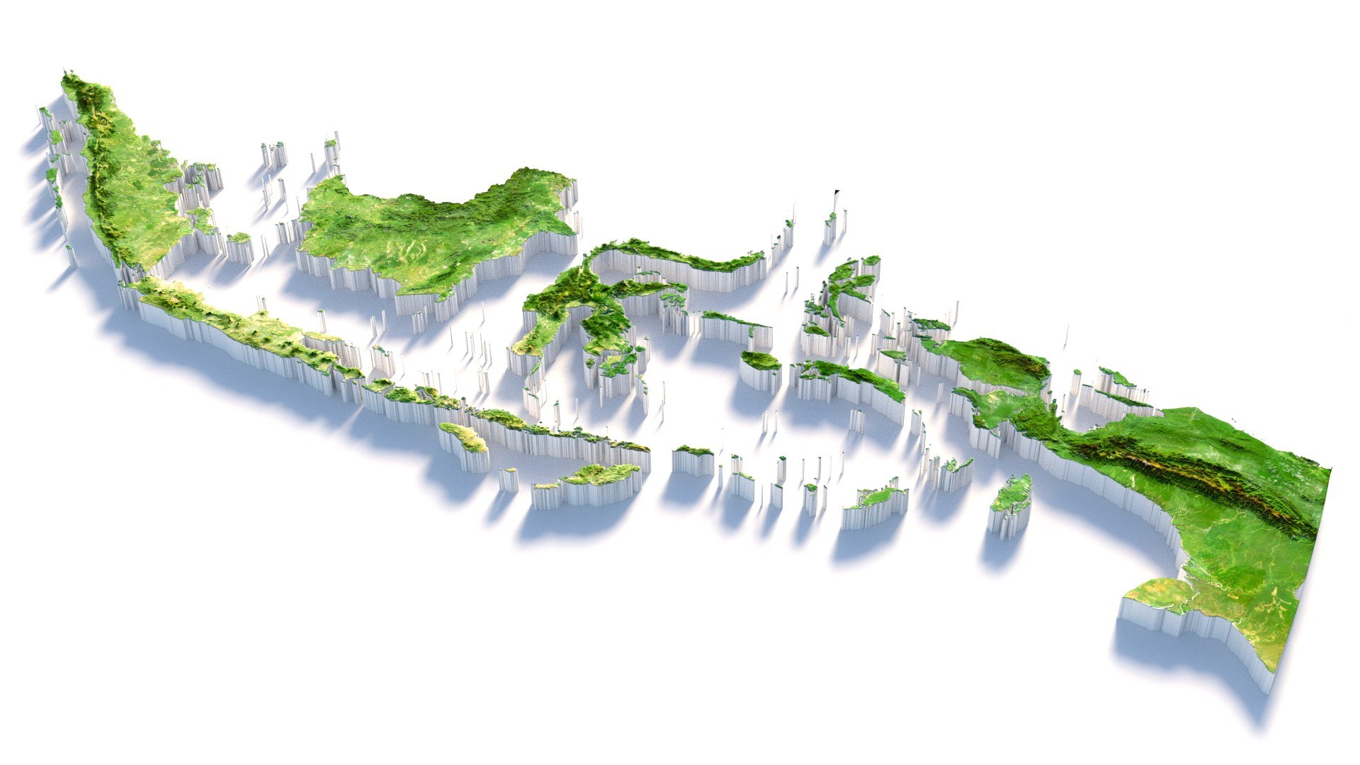 Indonesia Terrain Map 3D Model - TurboSquid 2336178