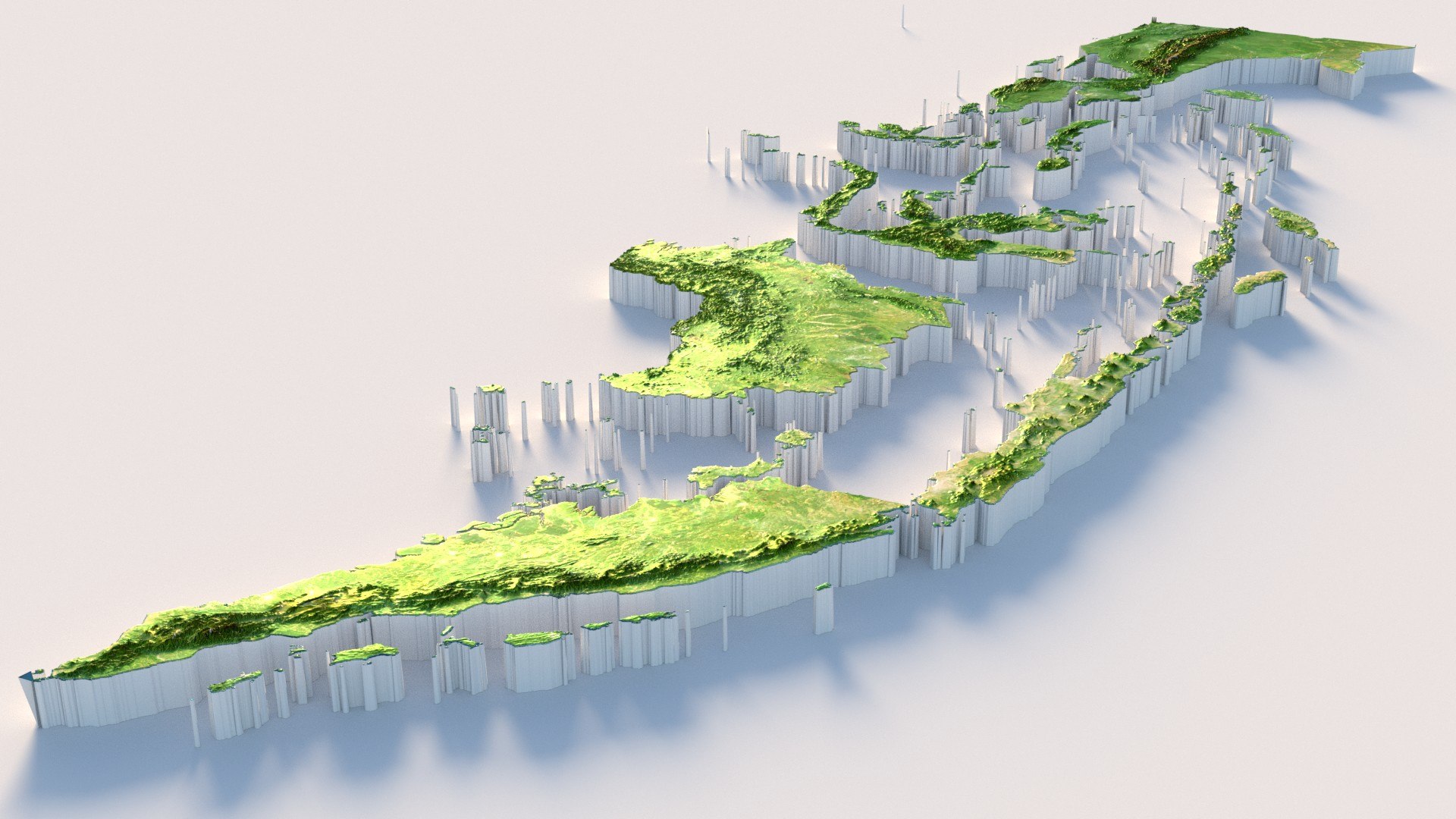 Indonesia Terrain Map 3D Model - TurboSquid 2336178