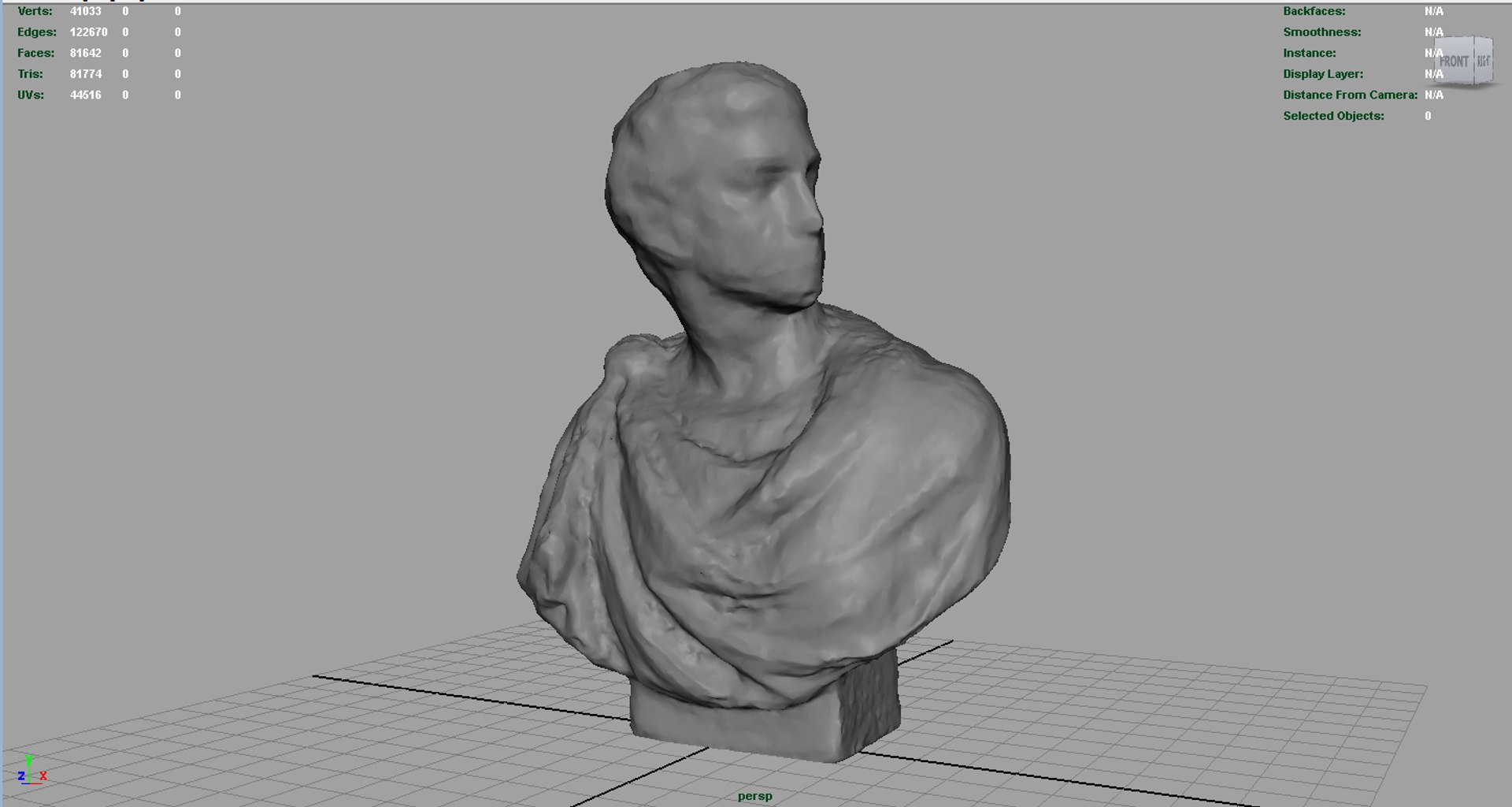 3d model roman bust