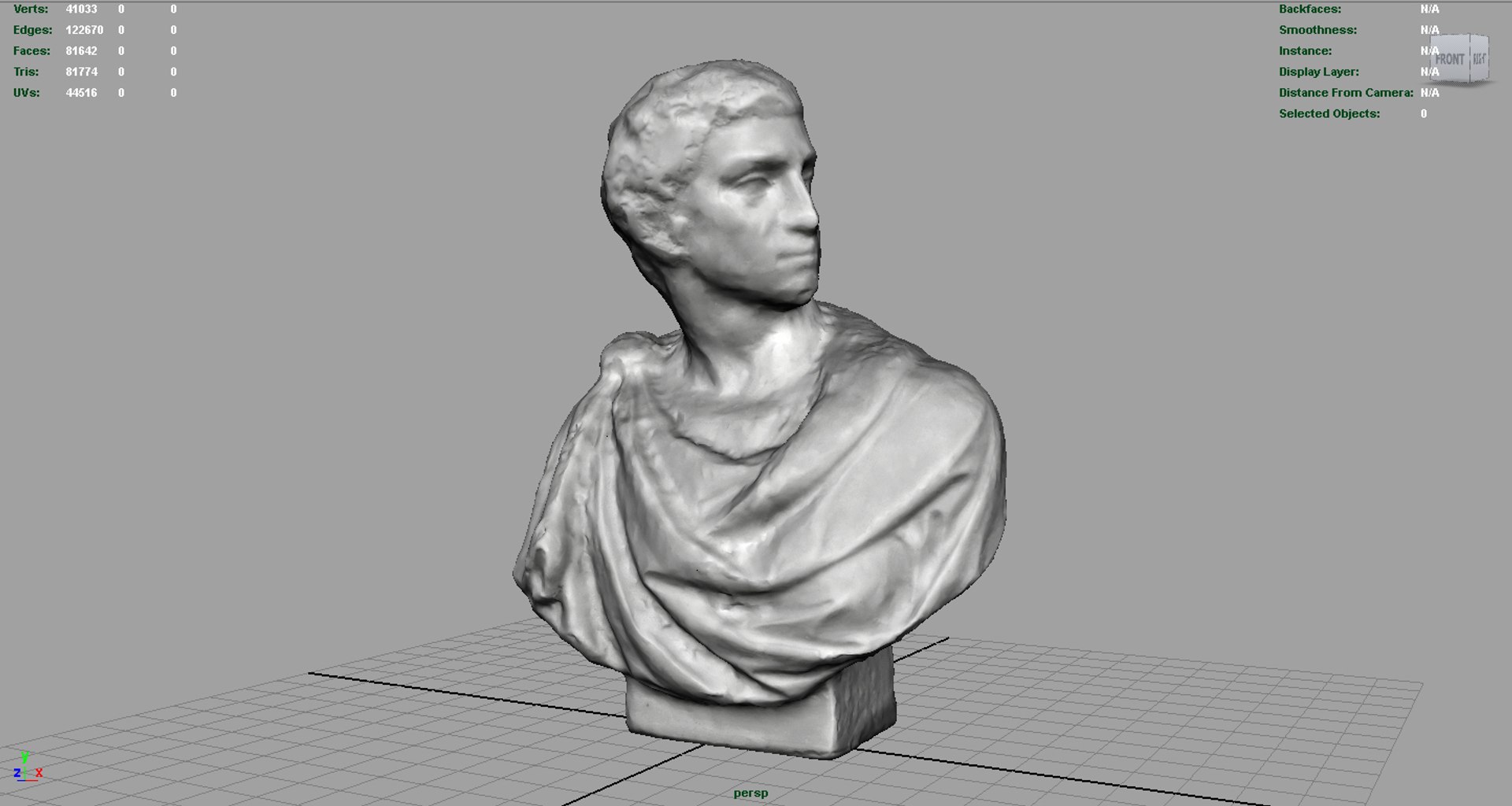 3d model roman bust