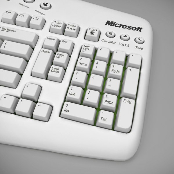 3d model wireless pc keyboard