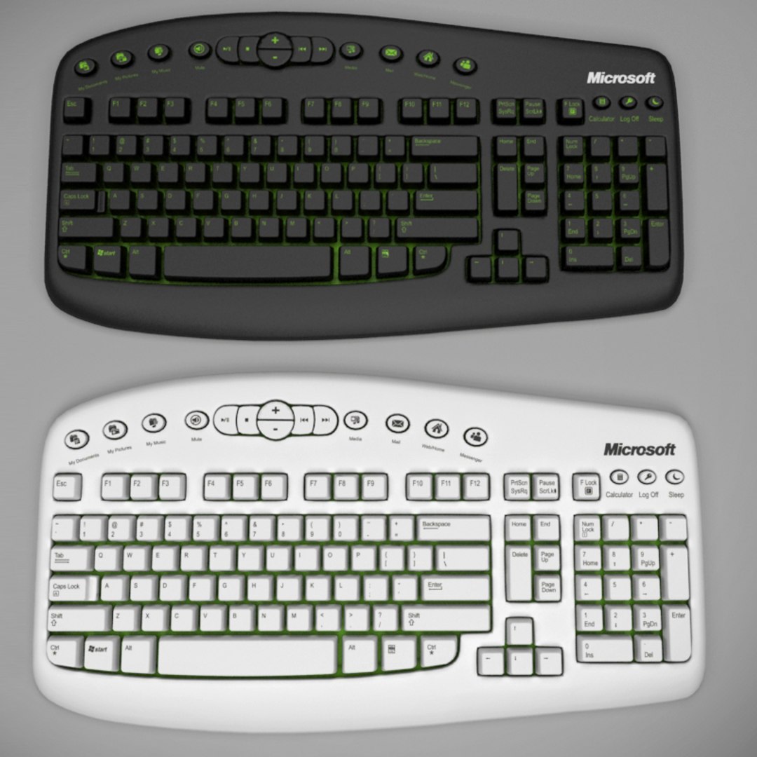 3d Model Wireless Pc Keyboard