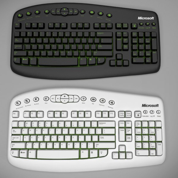 3d model wireless pc keyboard