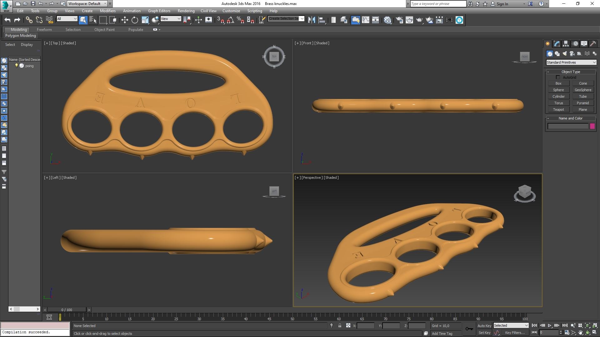 3D Brass Knuckles - TurboSquid 2335279