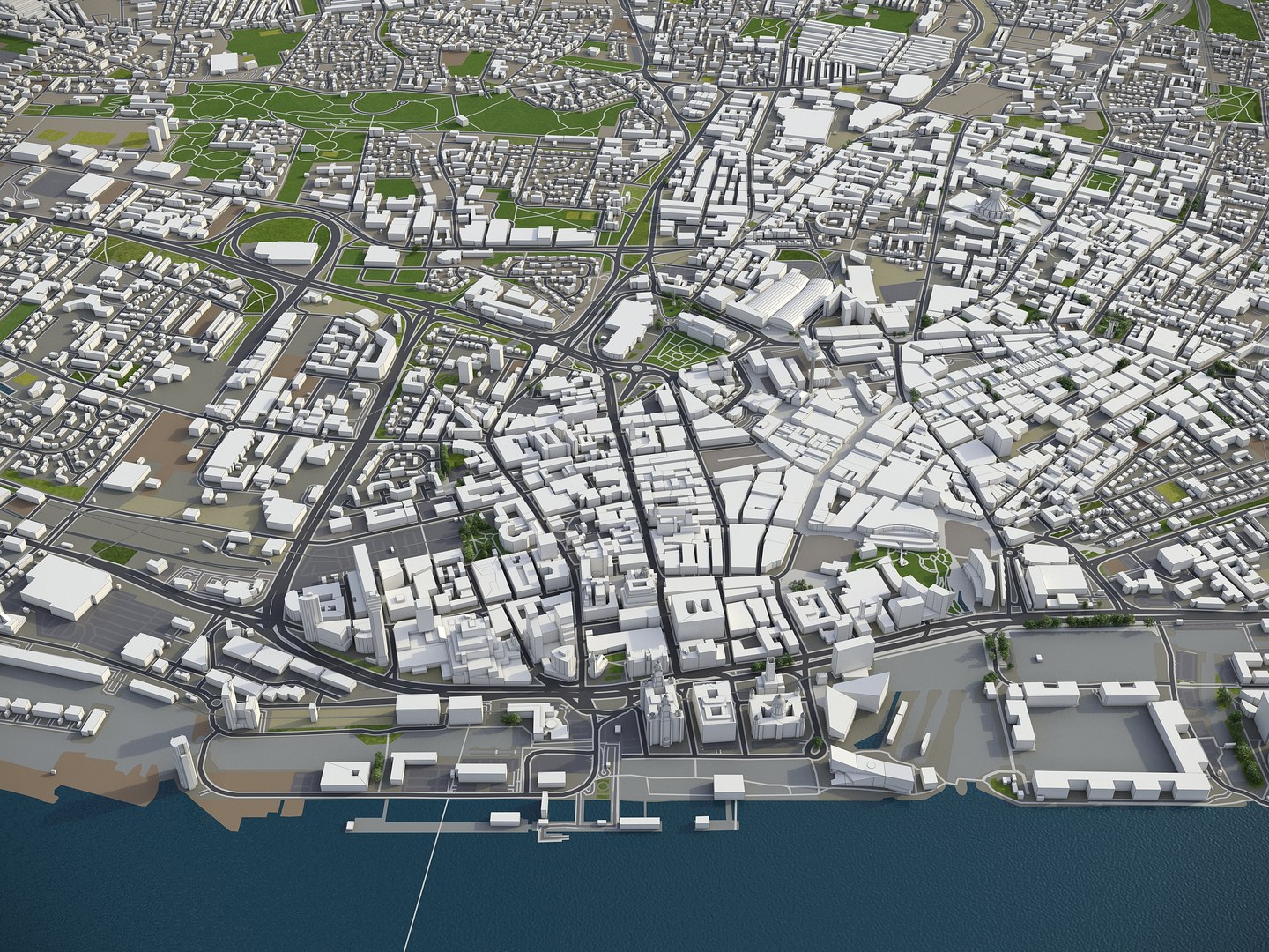 City Liverpool Surrounding - 3D Model - TurboSquid 1408878