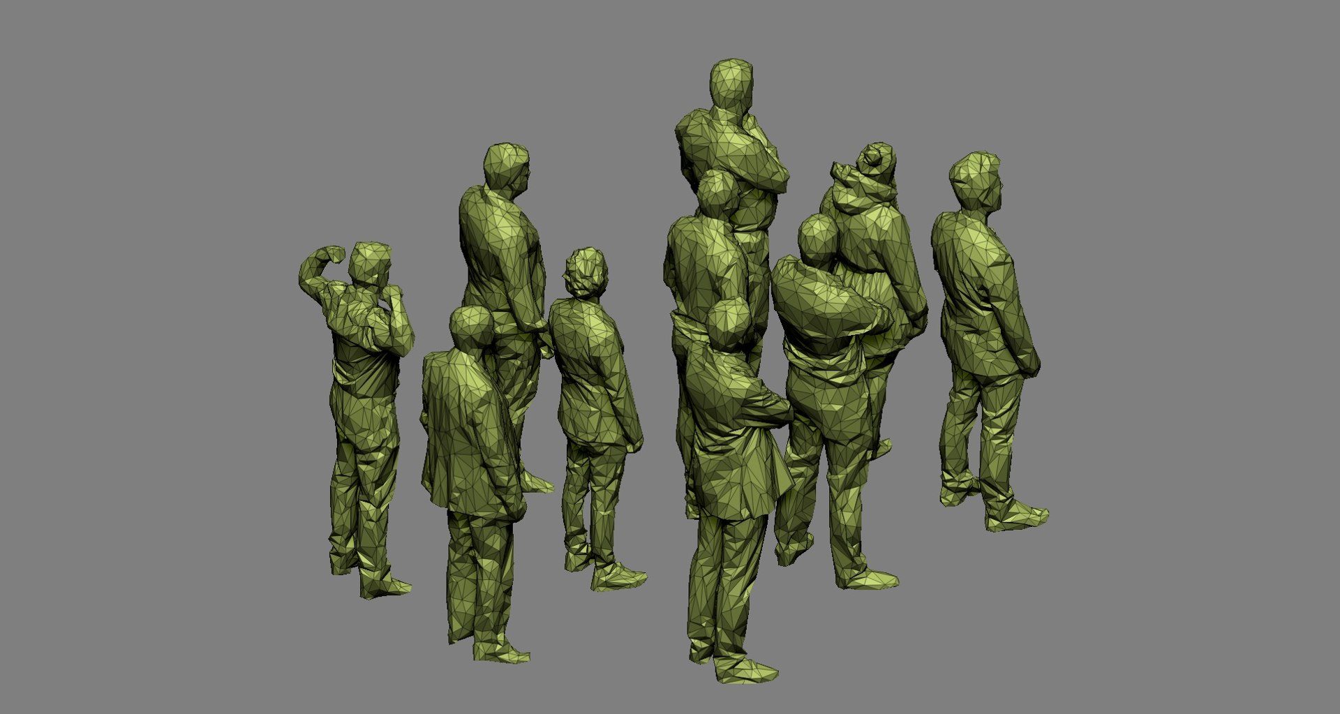 3D 10 People Crowds Human - TurboSquid 1369713
