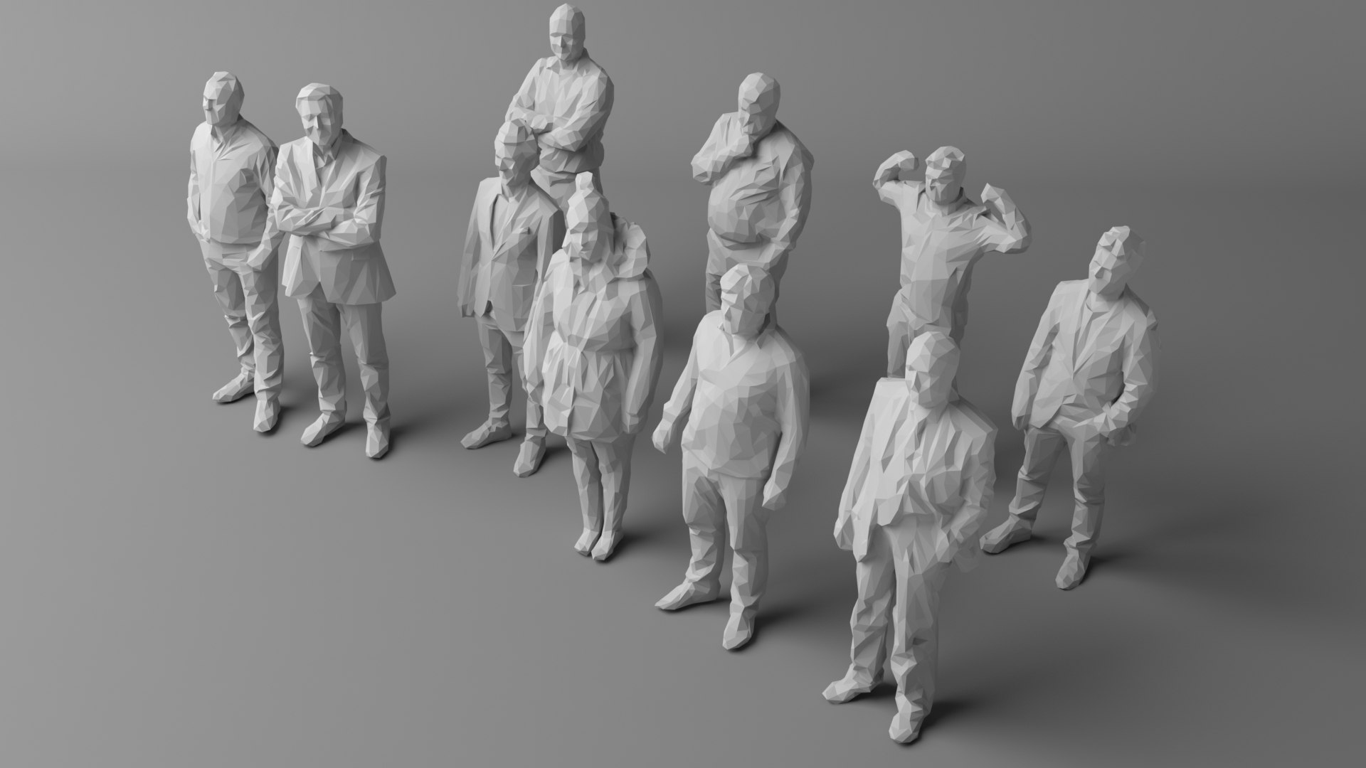 3D 10 People Crowds Human - TurboSquid 1369713