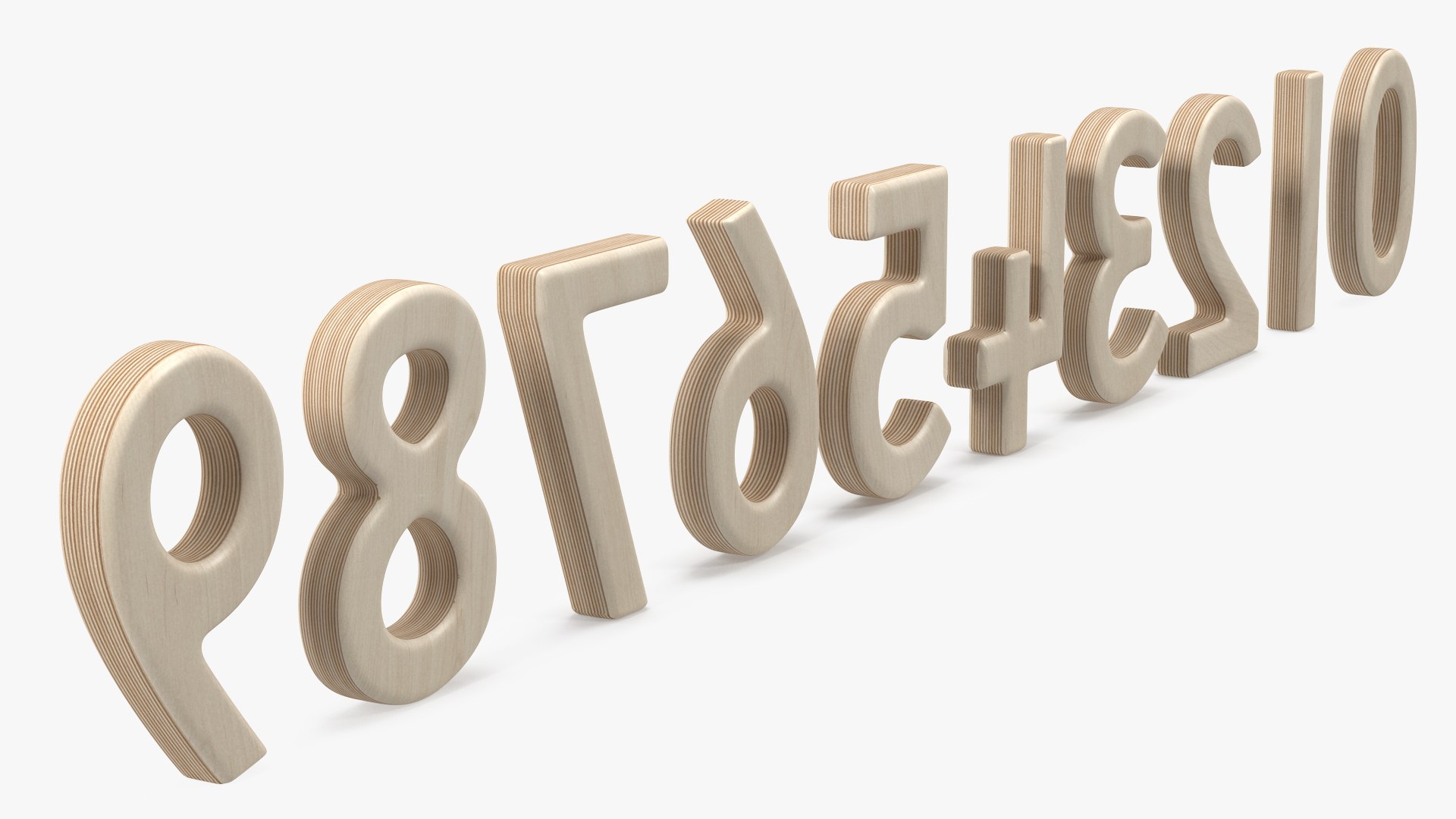 Plywood Numbers Set 3D - TurboSquid 1774132