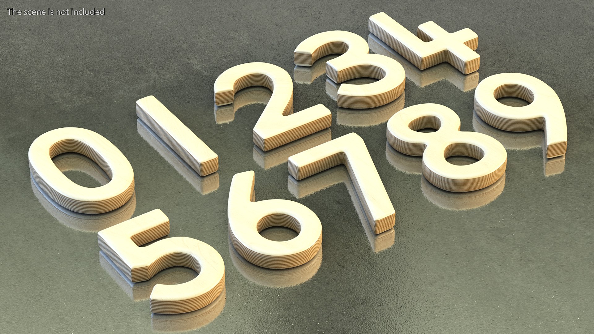 Plywood Numbers Set 3D - TurboSquid 1774132