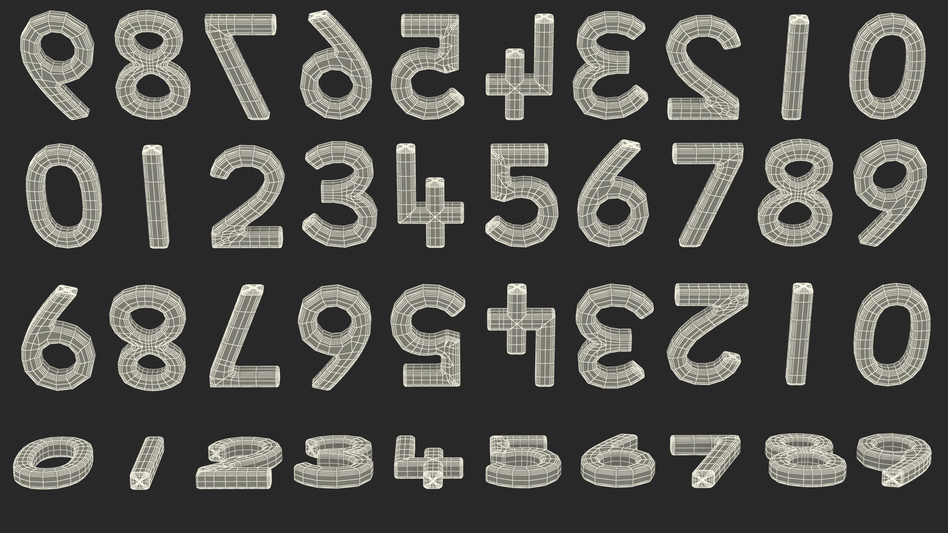 Plywood Numbers Set 3D - TurboSquid 1774132