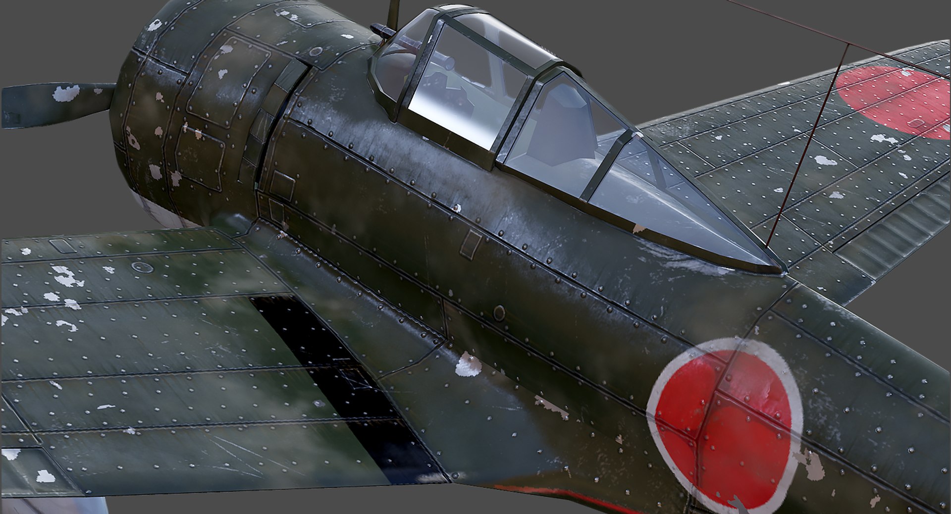 Aircraft Ki-27 Nate Real-time Obj