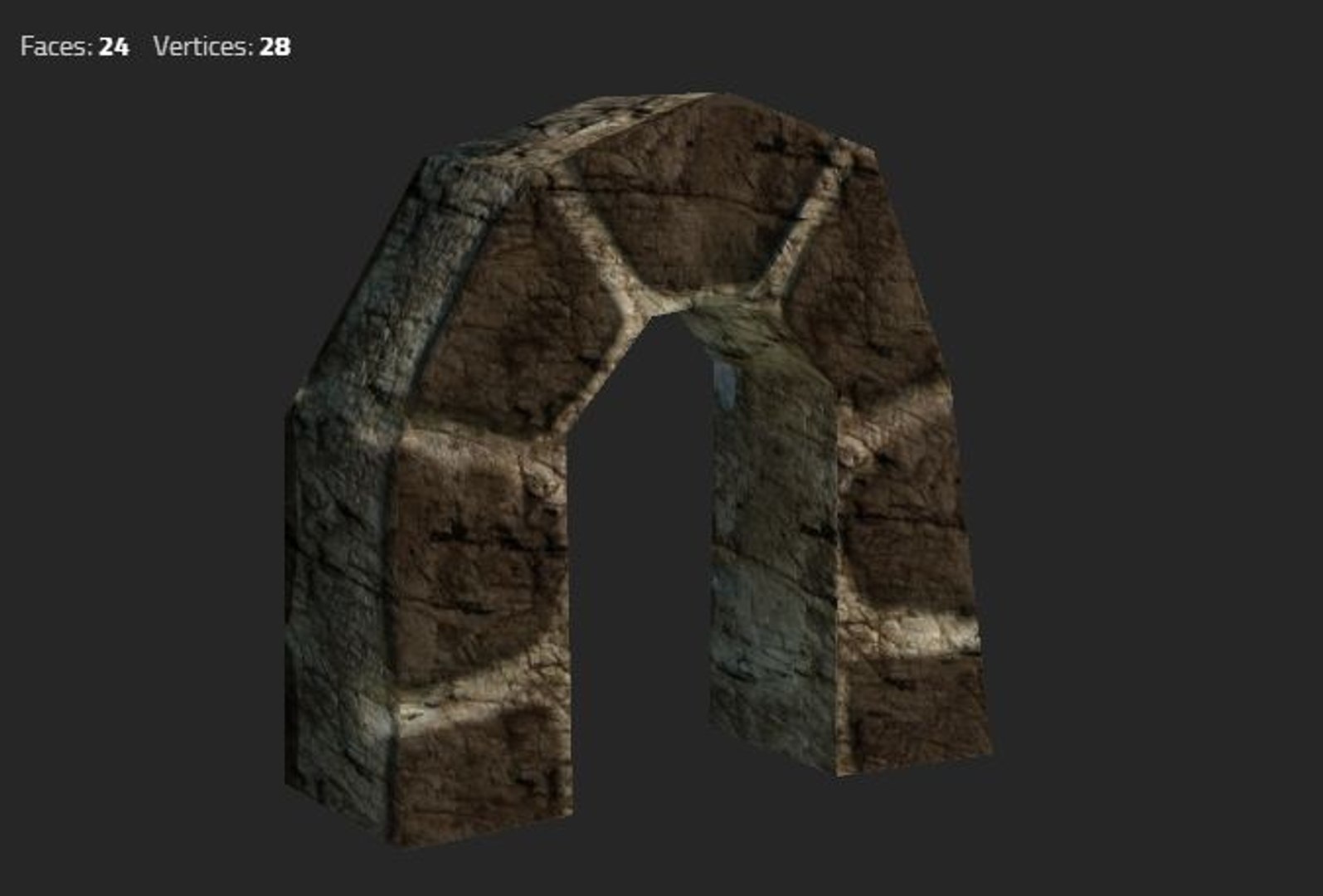 3d Model Stone Arch Door