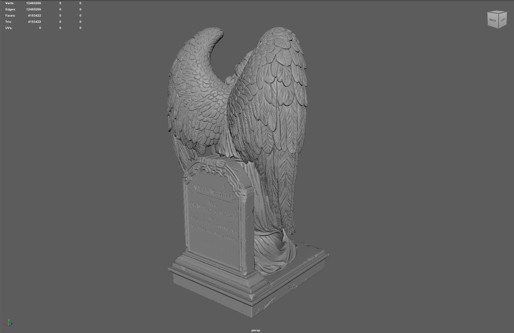 3D Guardian Angel Praying Statue - Ultra High Detail 3D Print Model STL ...