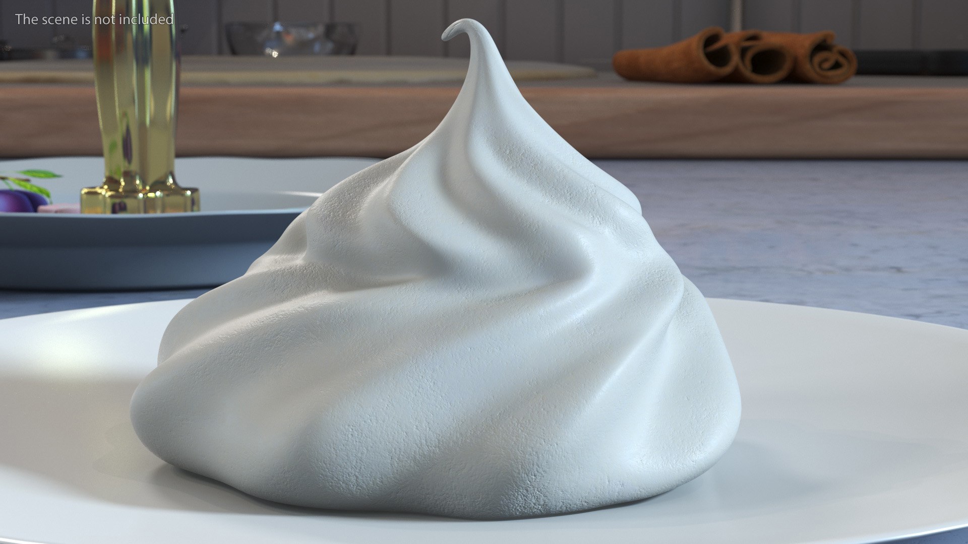 Meringue Ice Cream Cone White Model - TurboSquid 1978838